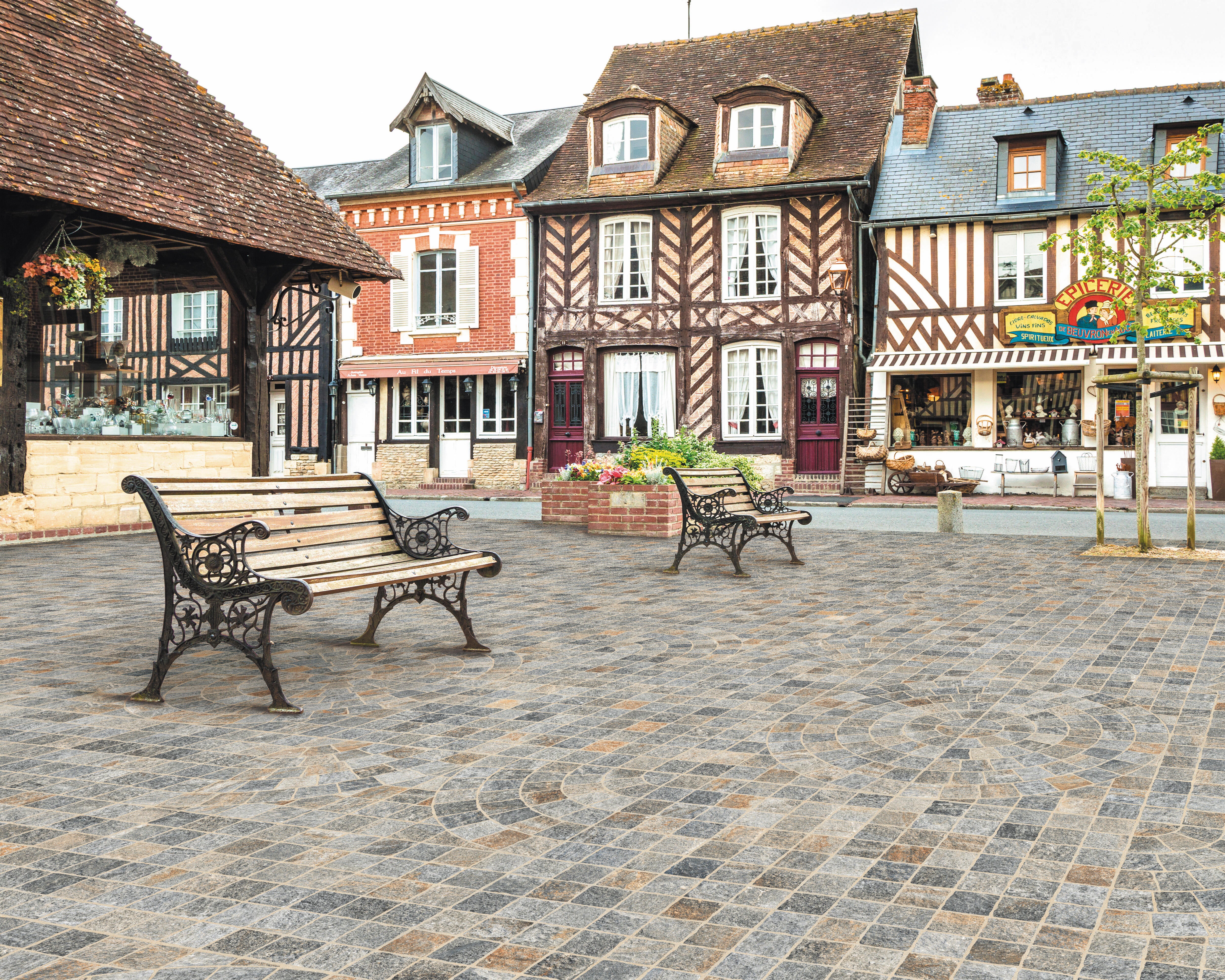 Dalle carrelage extérieur effet pierre l.60,5 x L.60,5 cm - Pavé ...