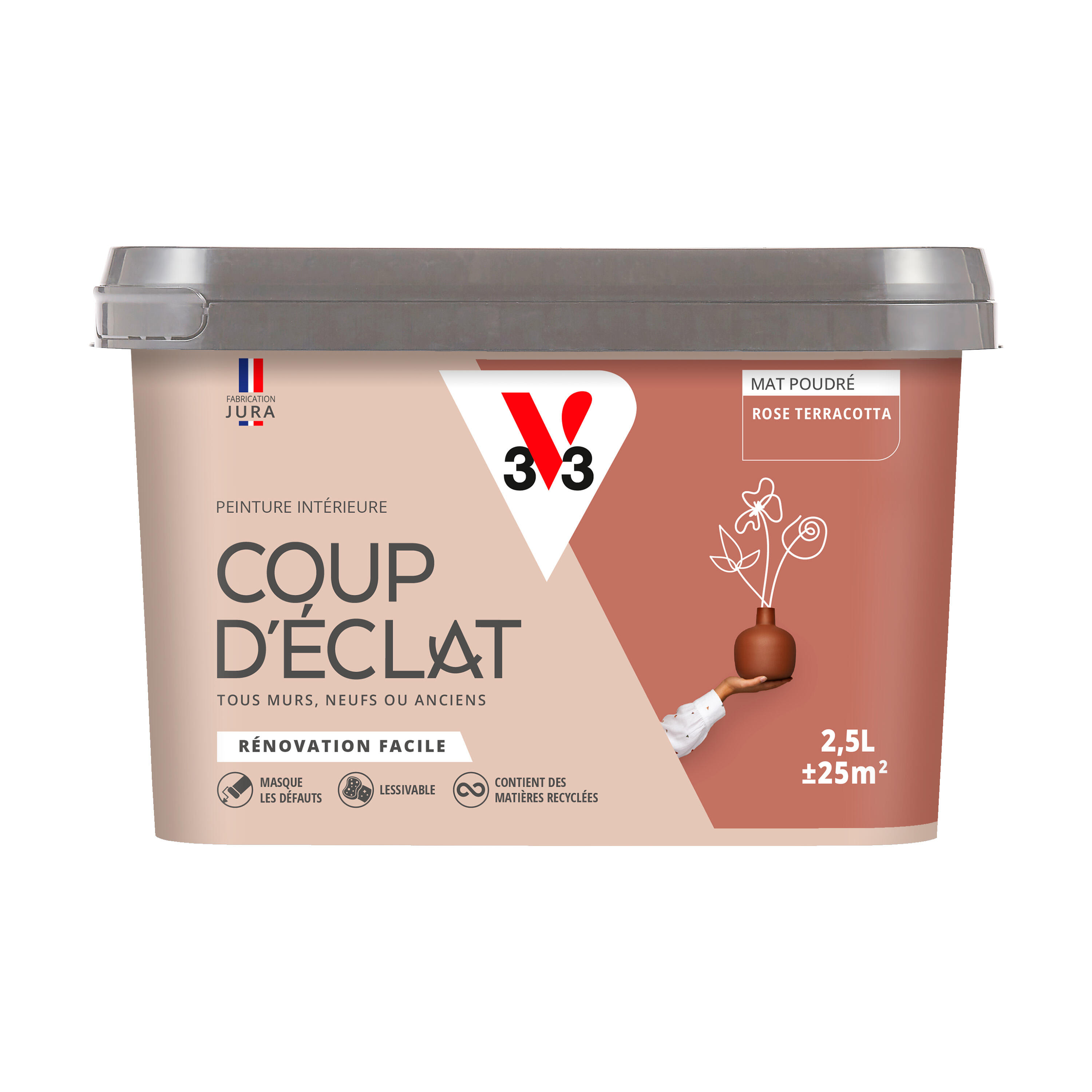 Peinture Int rieure Multi support Acrylique Mat Poudr Rose Terracotta