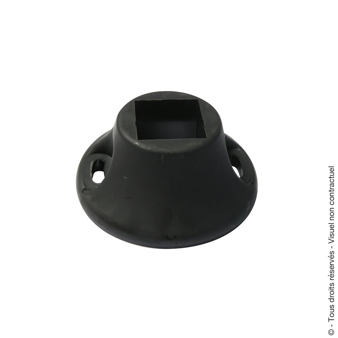 Socle arret portail motorise pvc noir | Bricoman