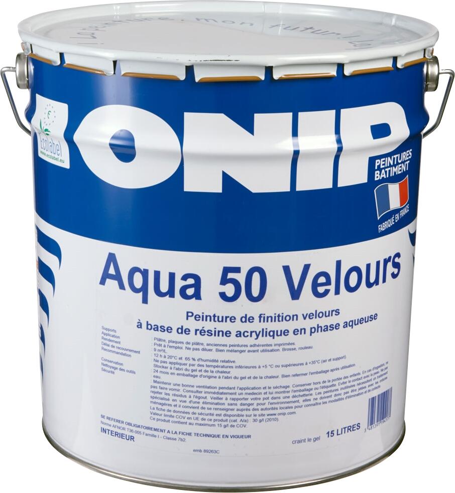 ONIP Peinture de finition Aqua 50 Velours blanc 15 L | Bricoman