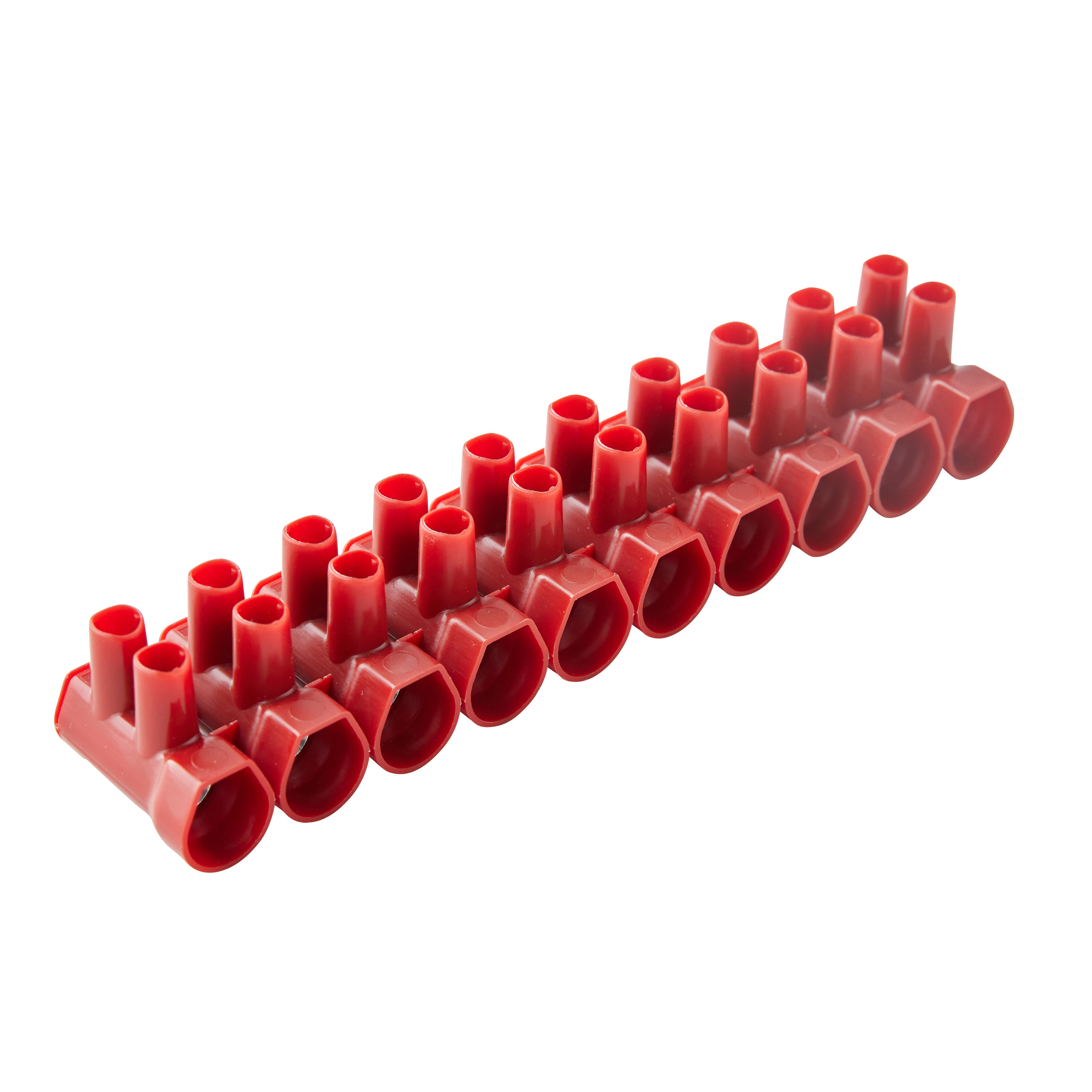 Barrette pro PA6 10 poles 16-35 mm² rouge | Bricoman
