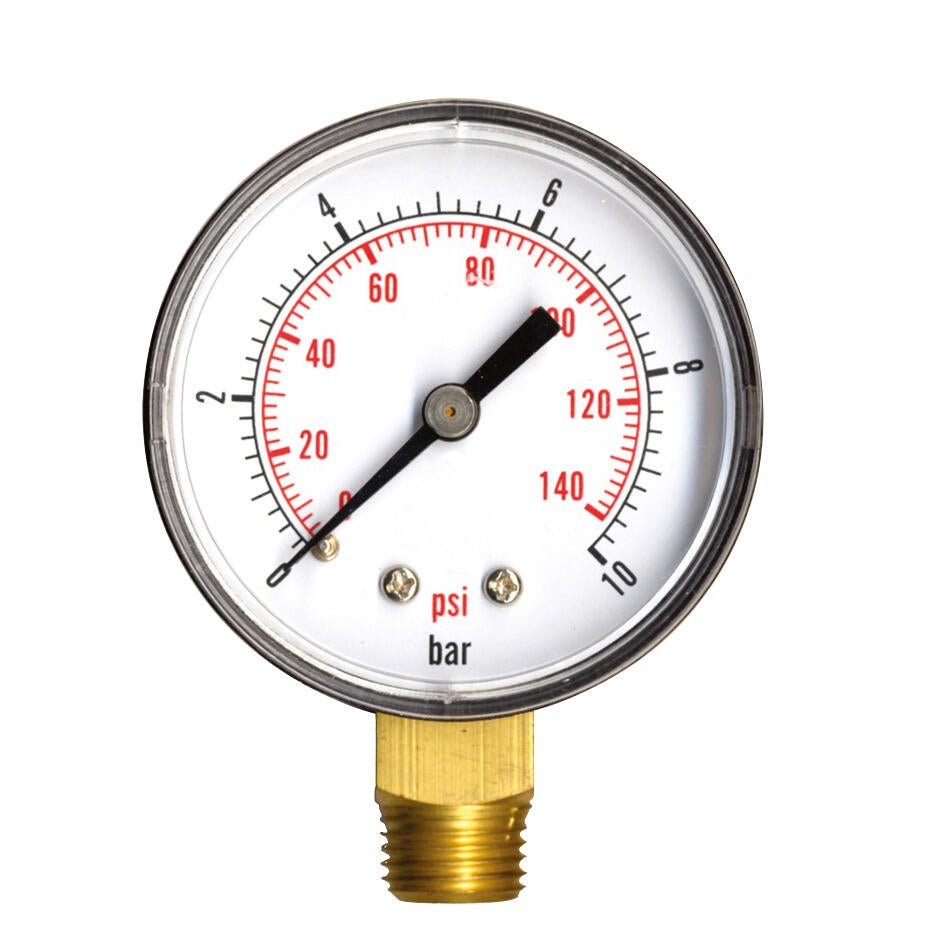 Manomètre sec axial 8 x 13 (1/4") Diam.50 mm 0-4 bars | Bricoman