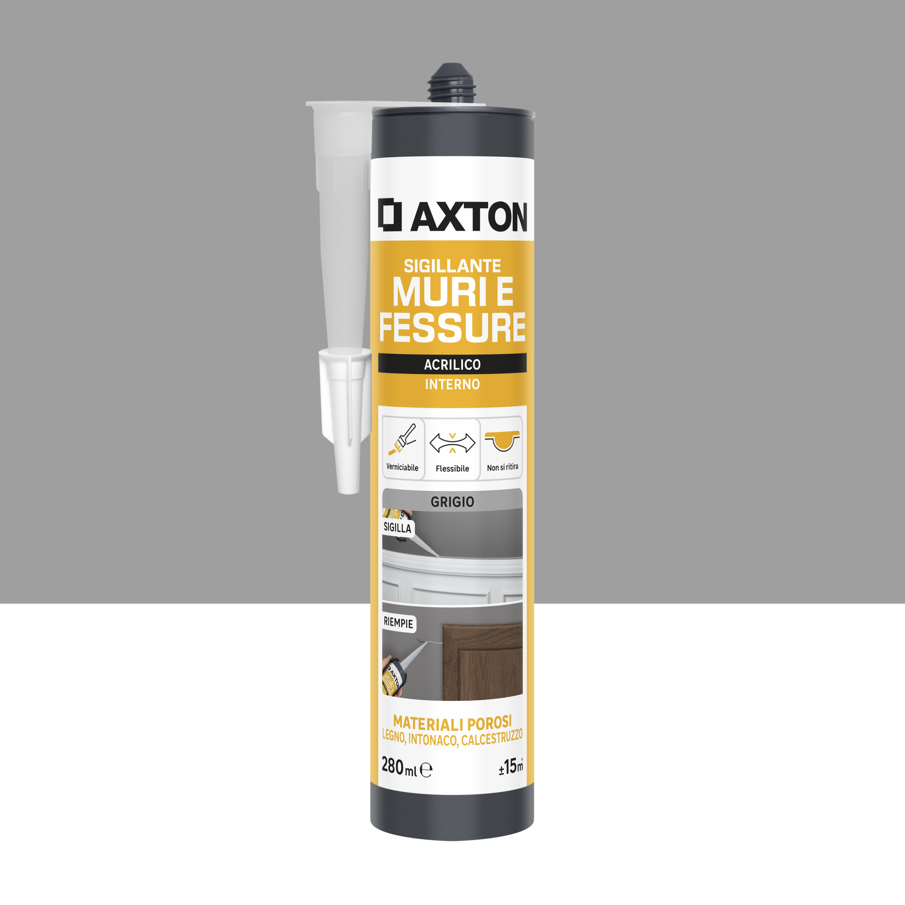 Silicone sigillante AXTON Muri e Fessure 280 ml | Leroy Merlin