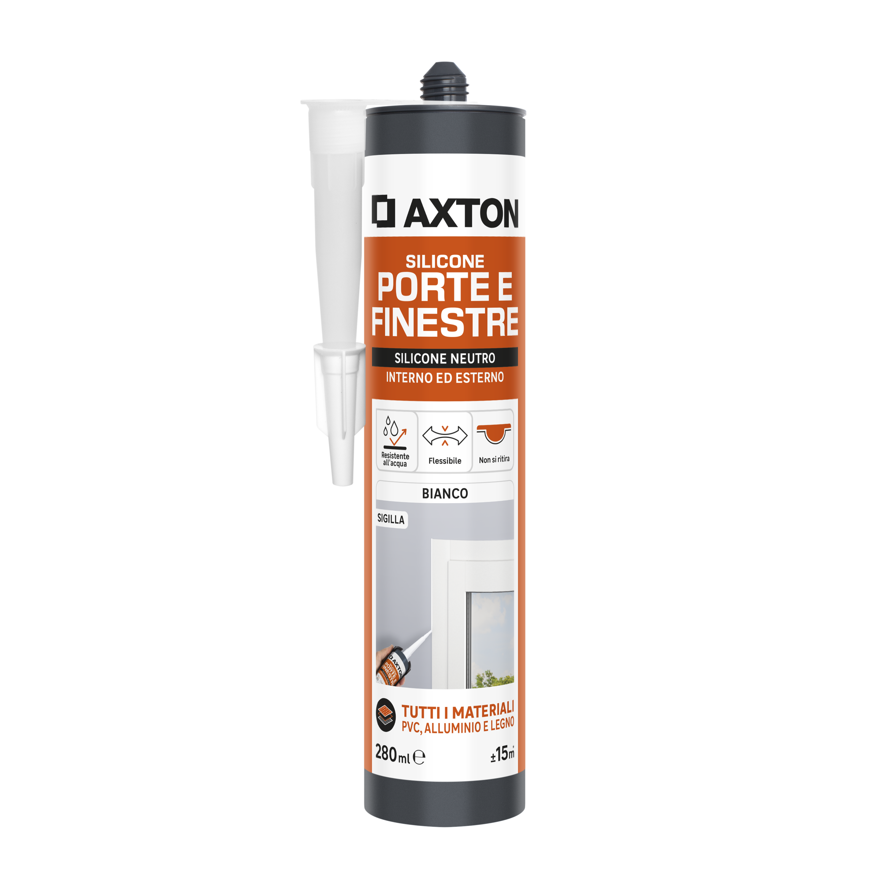 Silicone sigillante AXTON Porte e Finestre bianco 280 ml | Leroy Merlin