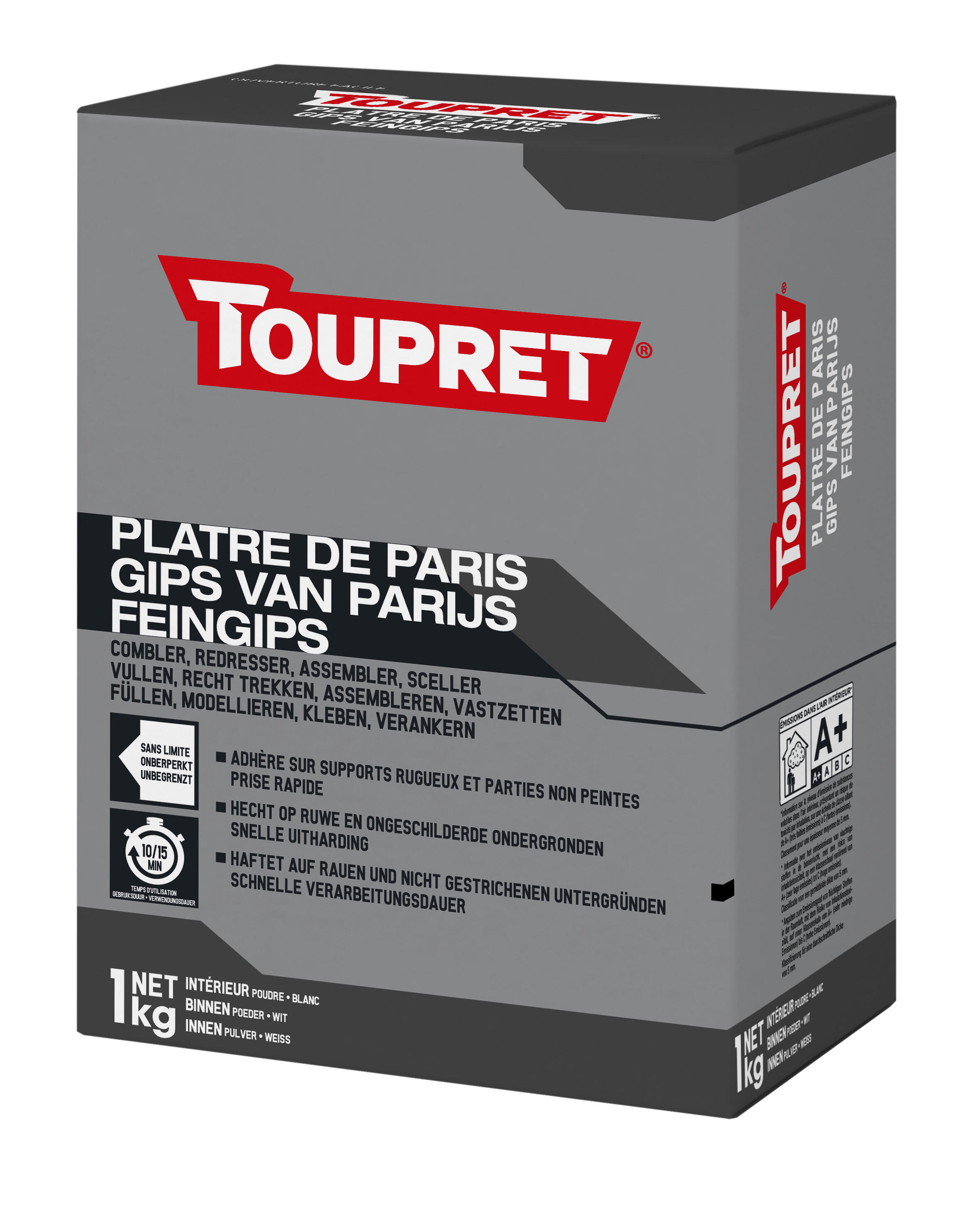 Plâtre fin de Paris en poudre intérieur 1 kg - TOUPRET | Bricoman