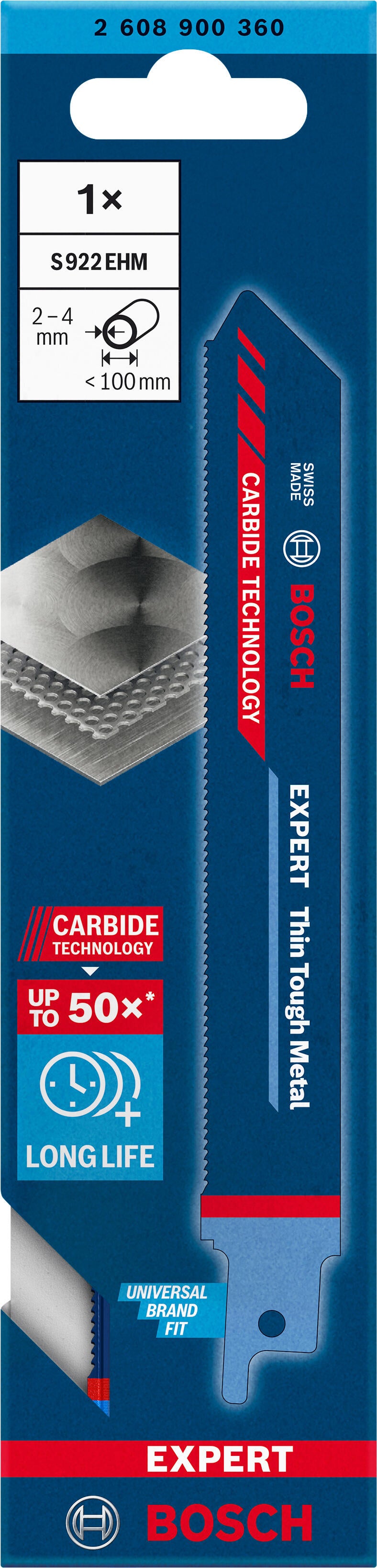 Lame de scie sabre Carbure Inox 150 mm - S922EHM Expert BOSCH | Bricoman