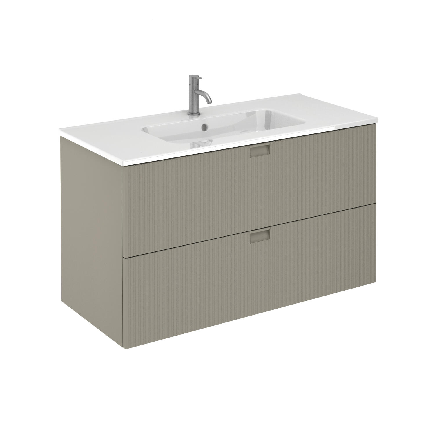 Mueble de baño Lignes gris 100x45.4 cm | Leroy Merlin