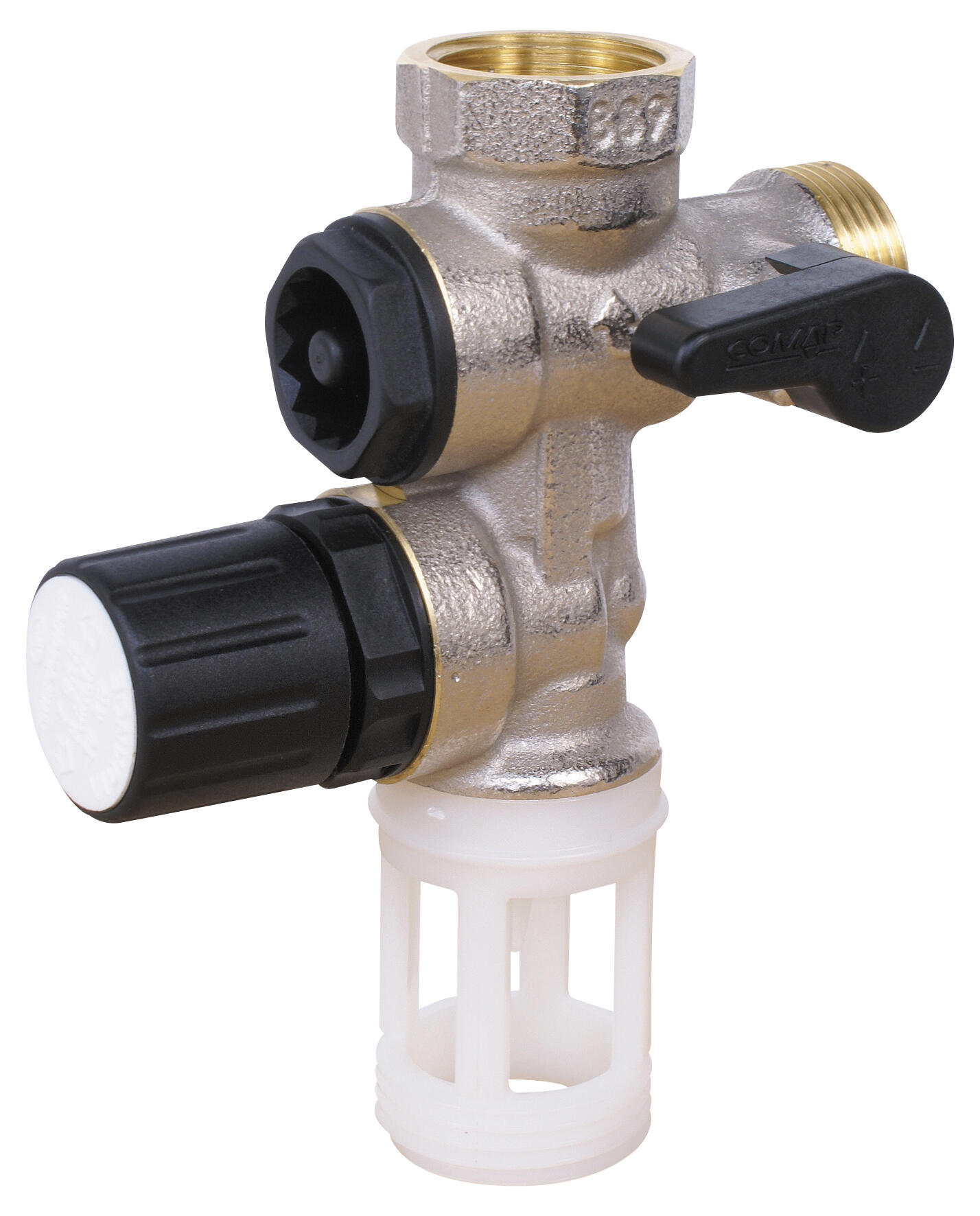 Groupe de sécurité hydraulique droit inox pour eau agressive - COMAP | Bricoman