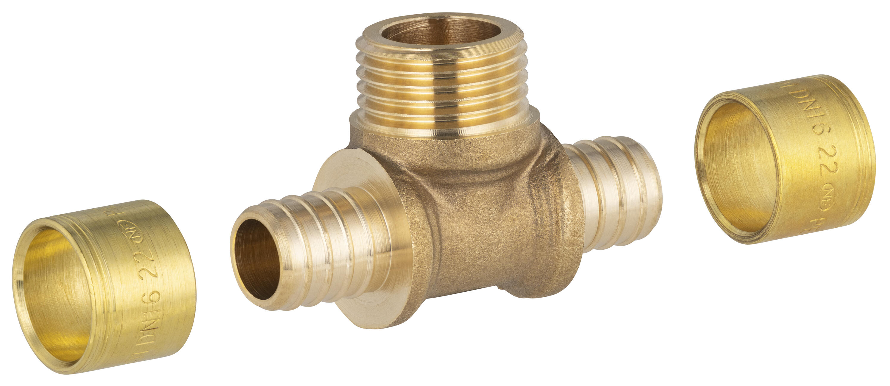 Raccord té mâle M.15X21(1/2'') PER à glissement Diam.20 mm | Bricoman