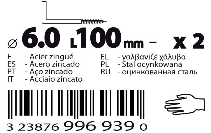 2 gonds a vis 6x100 | Bricoman