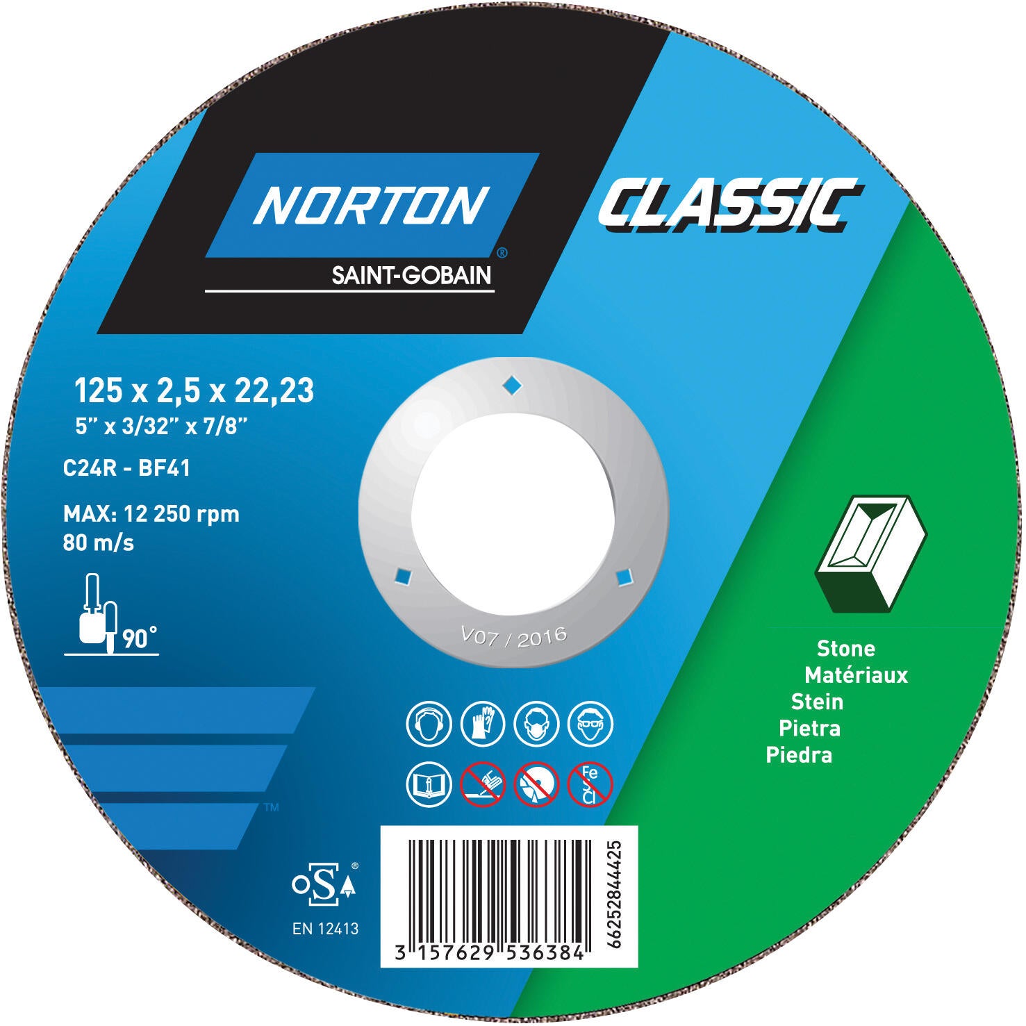 Disque à tronçonner pour métaux Diam.125 mm - NORTON | Bricoman