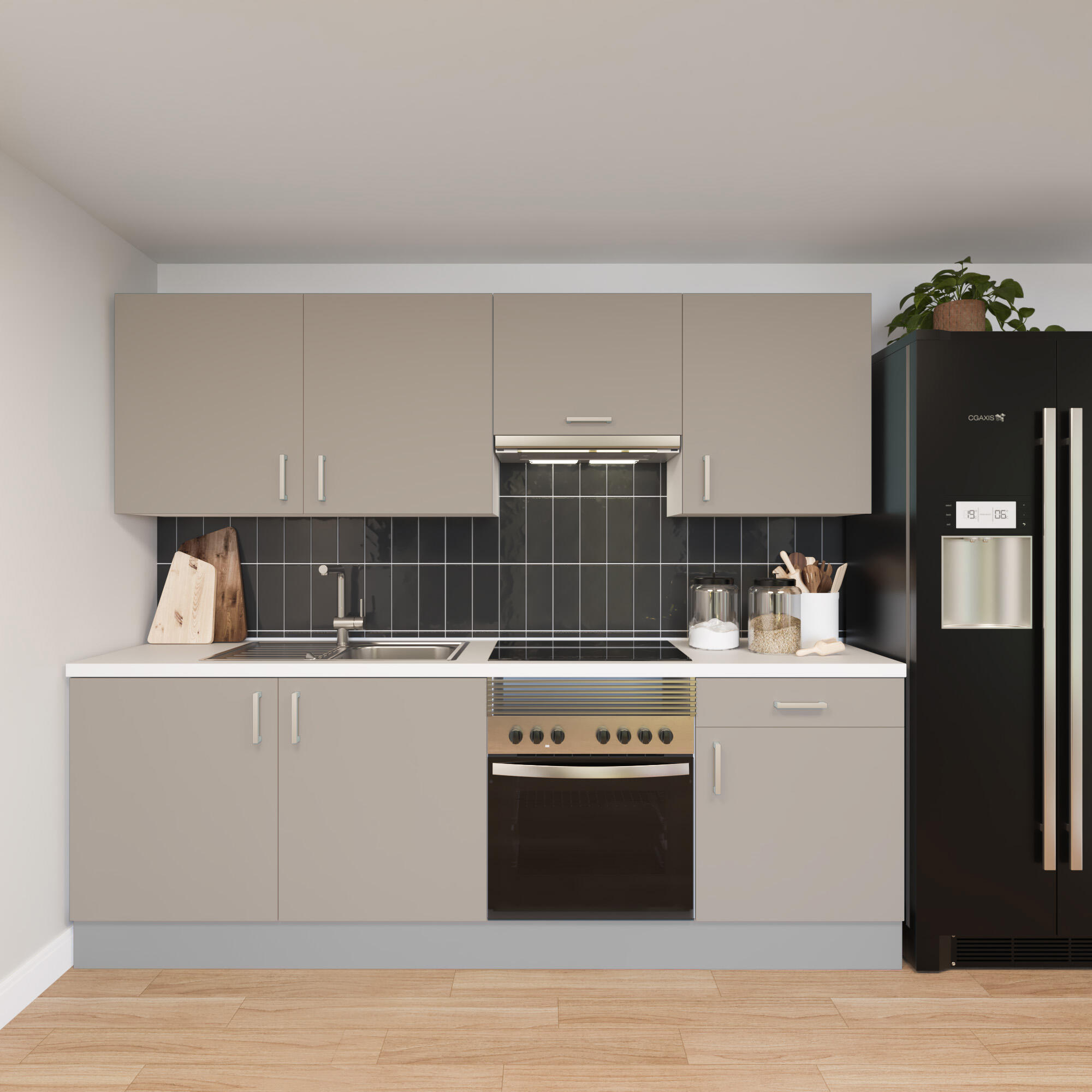 Cocina en kit New Sunion arena claro 240 cm | Leroy Merlin