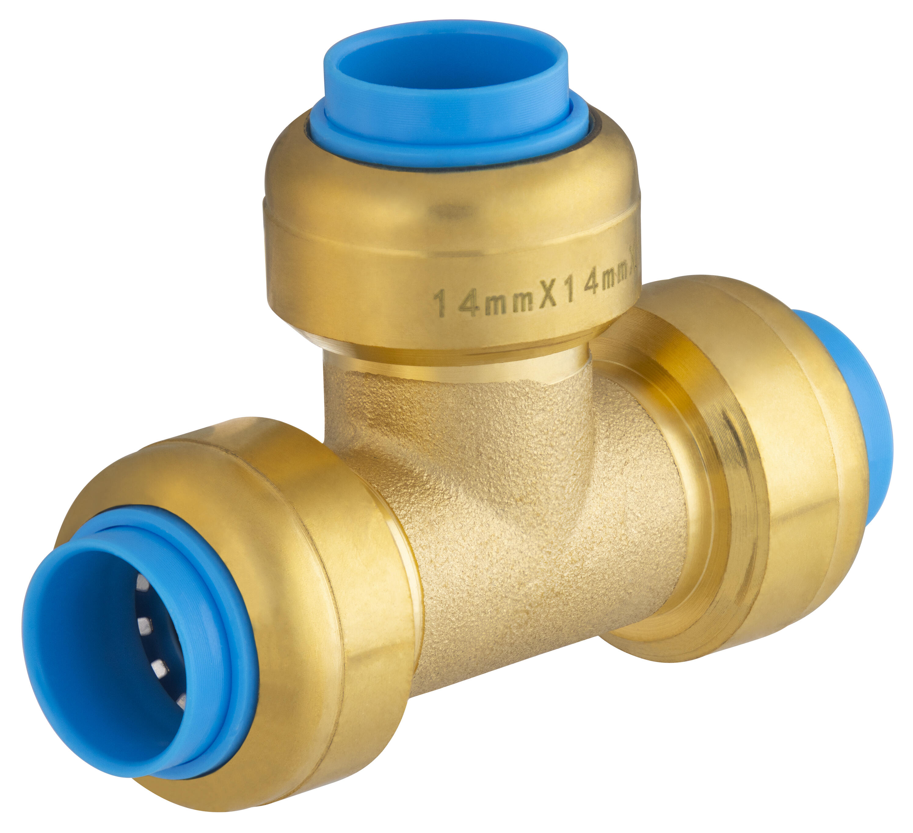 Raccord té universel cuivre / multicouche / PER automatique Diam.14 mm - TOUT PUSH | Bricoman