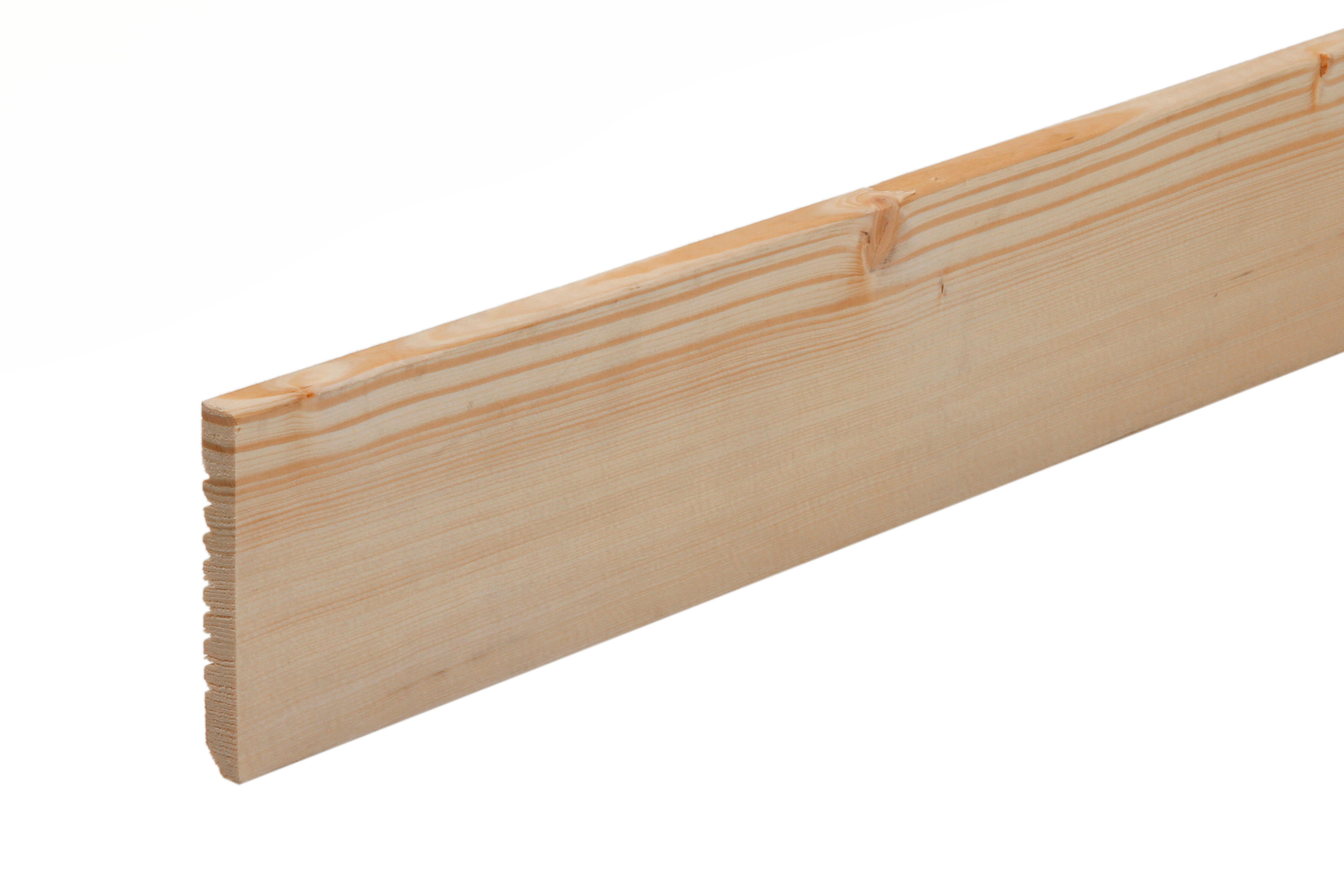 Plinthe angles vifs en sapin du nord 10 x 110 mm Long.2,4 m - SOTRINBOIS | Bricoman