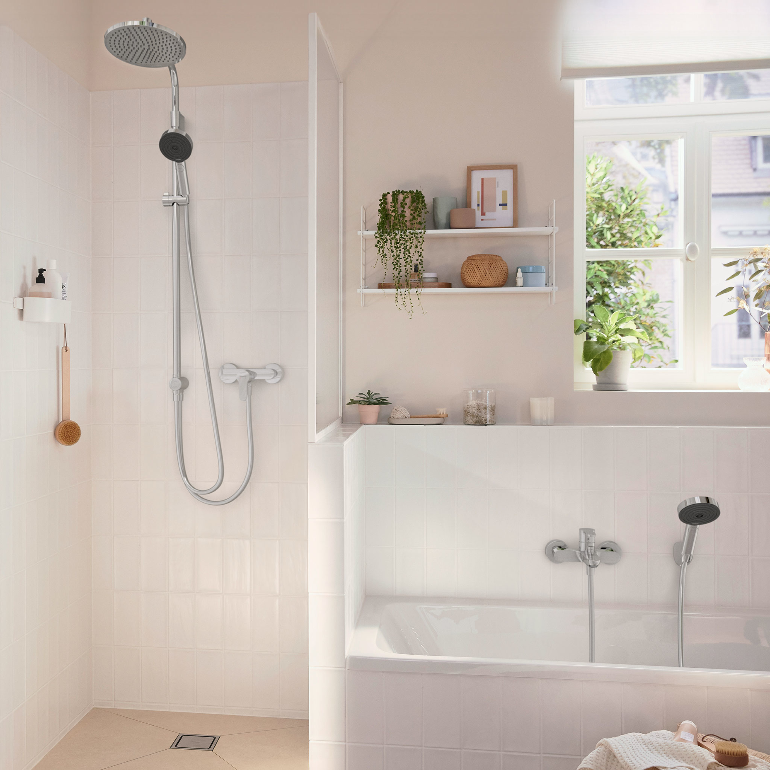 Grifo de ducha monomando HANSGROHE Stamis cromo brillo Antical Latón ...