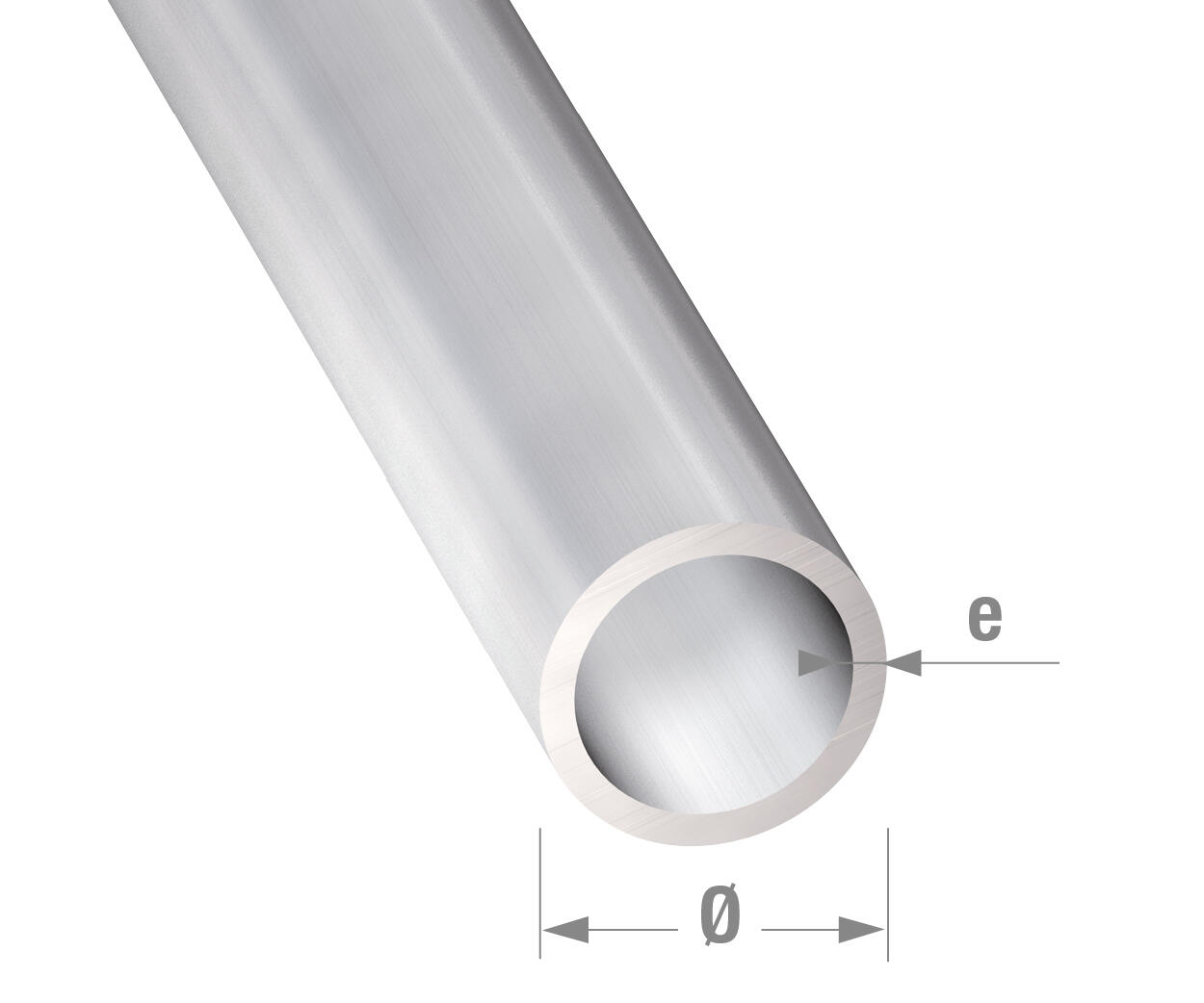 Tube rond alu anod. incolore 20x1,2mm 2m | Bricoman