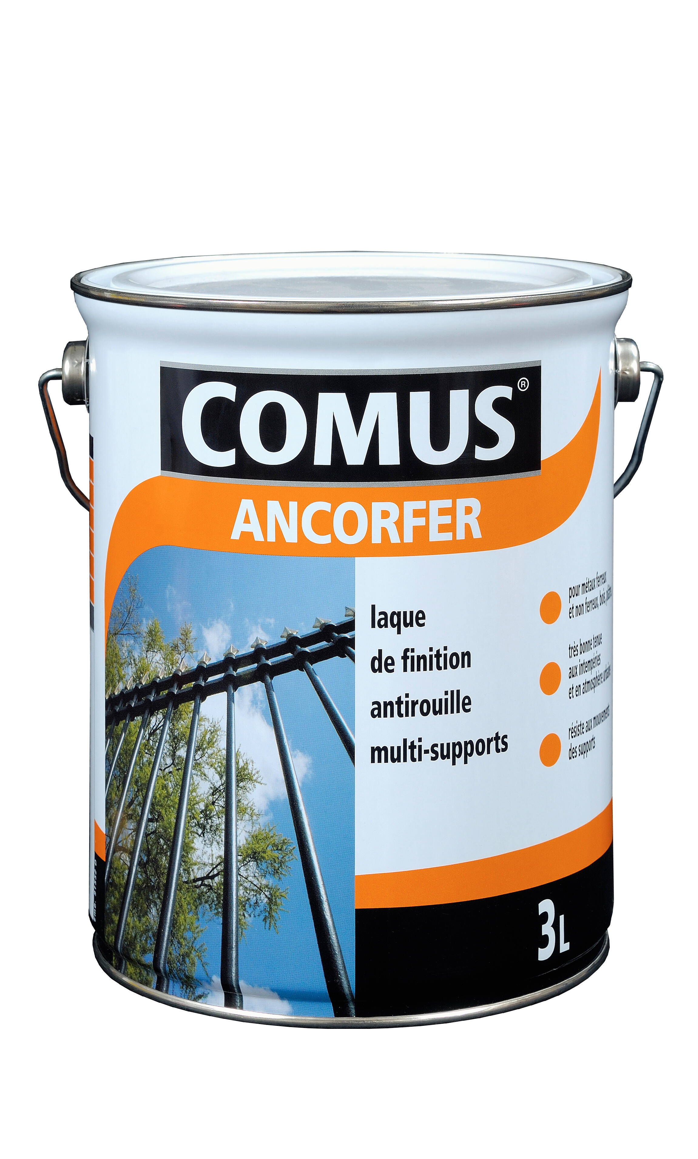 Peinture laque anticorrosion mat noir 3 L Ancorfer - COMUS | Bricoman