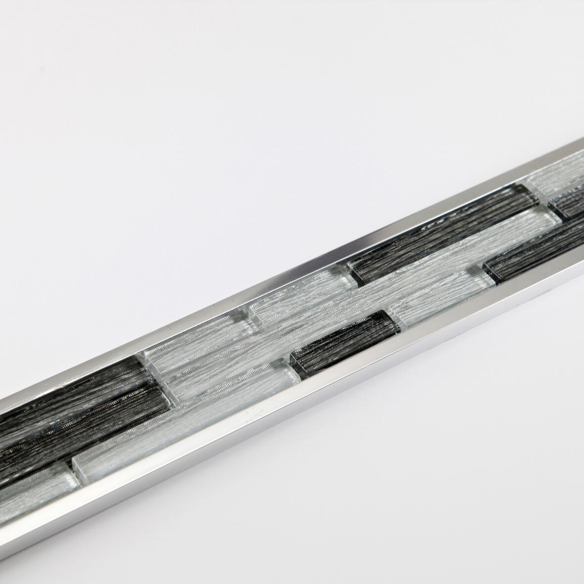 Listel carrelage mural décor tissu gris l.6.6 x L.250 cm | Bricoman