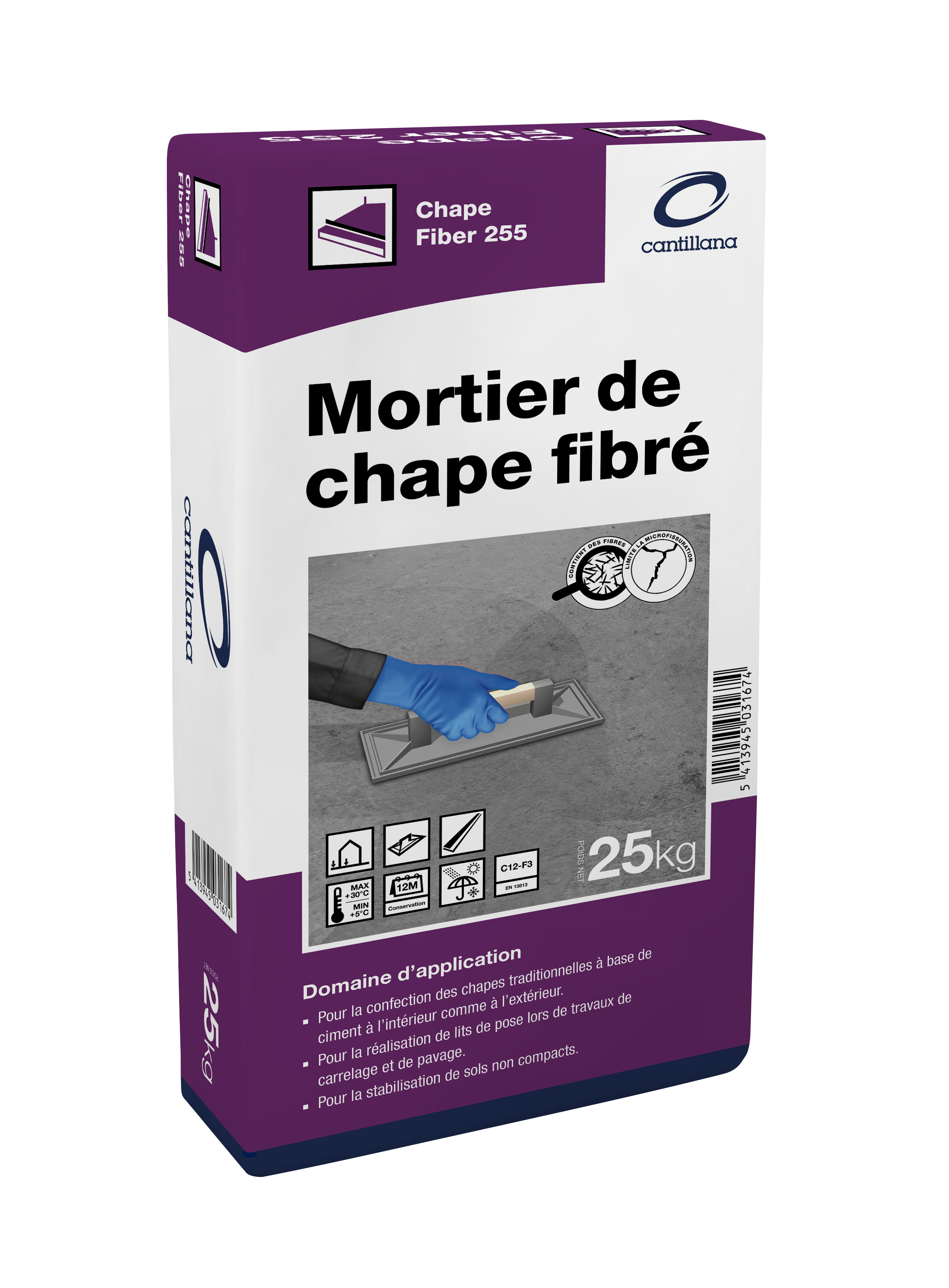 Mortier fibré prêt à l'emploi 25 kg - CANTILLANA | Bricoman