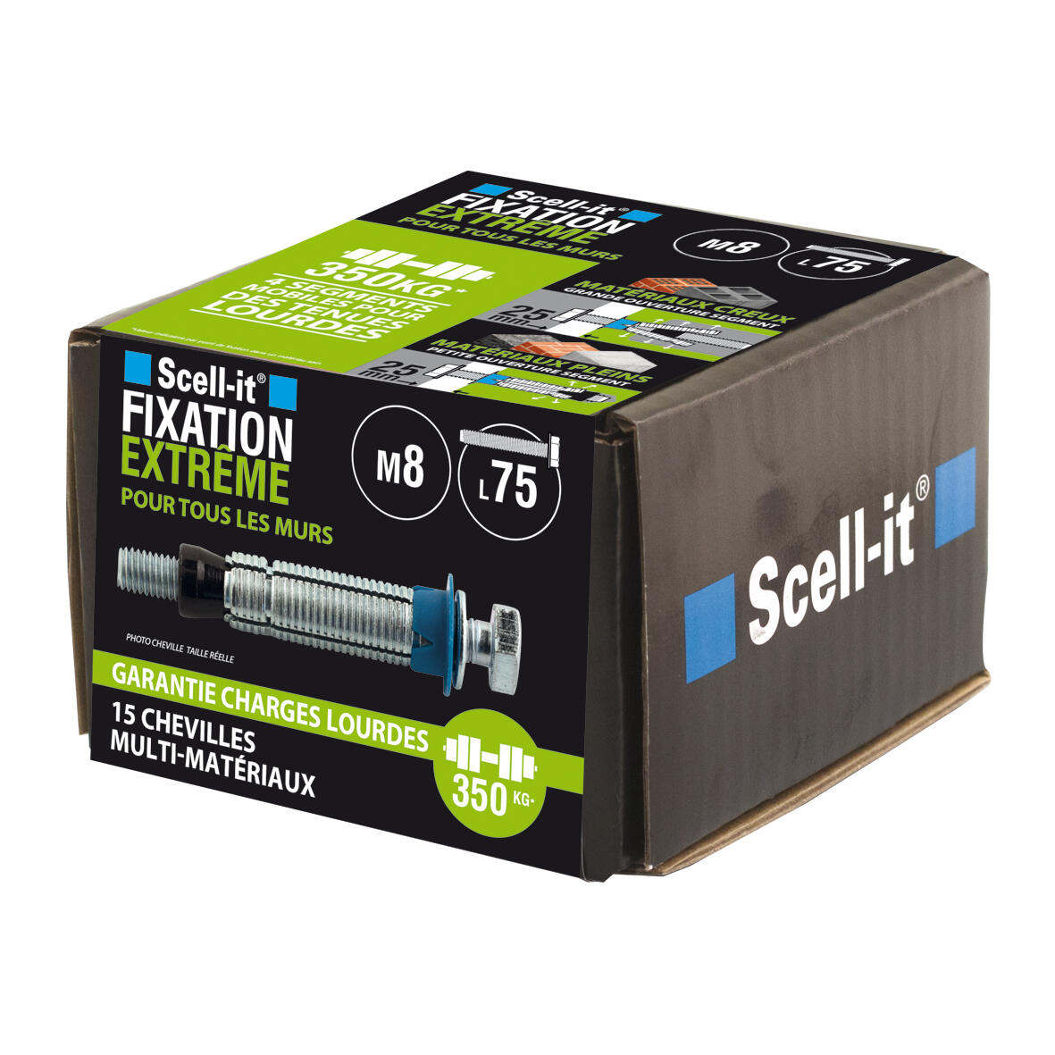 Cheville univ. m8 - vis m8x75 15pcs | Bricoman