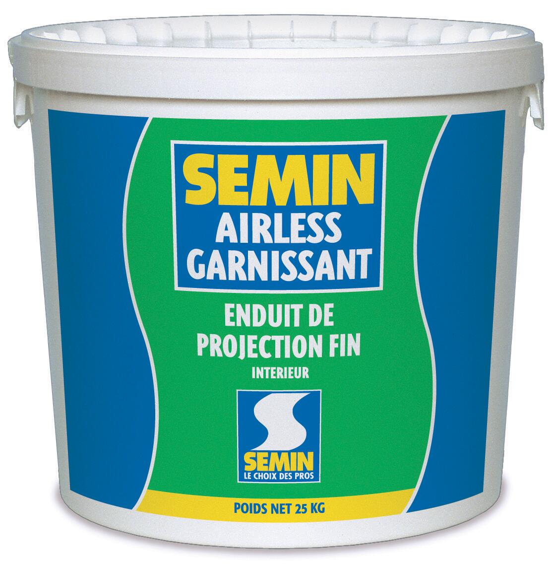 Enduit garnissant en pâte airless intérieur 25 kg - SEMIN | Bricoman