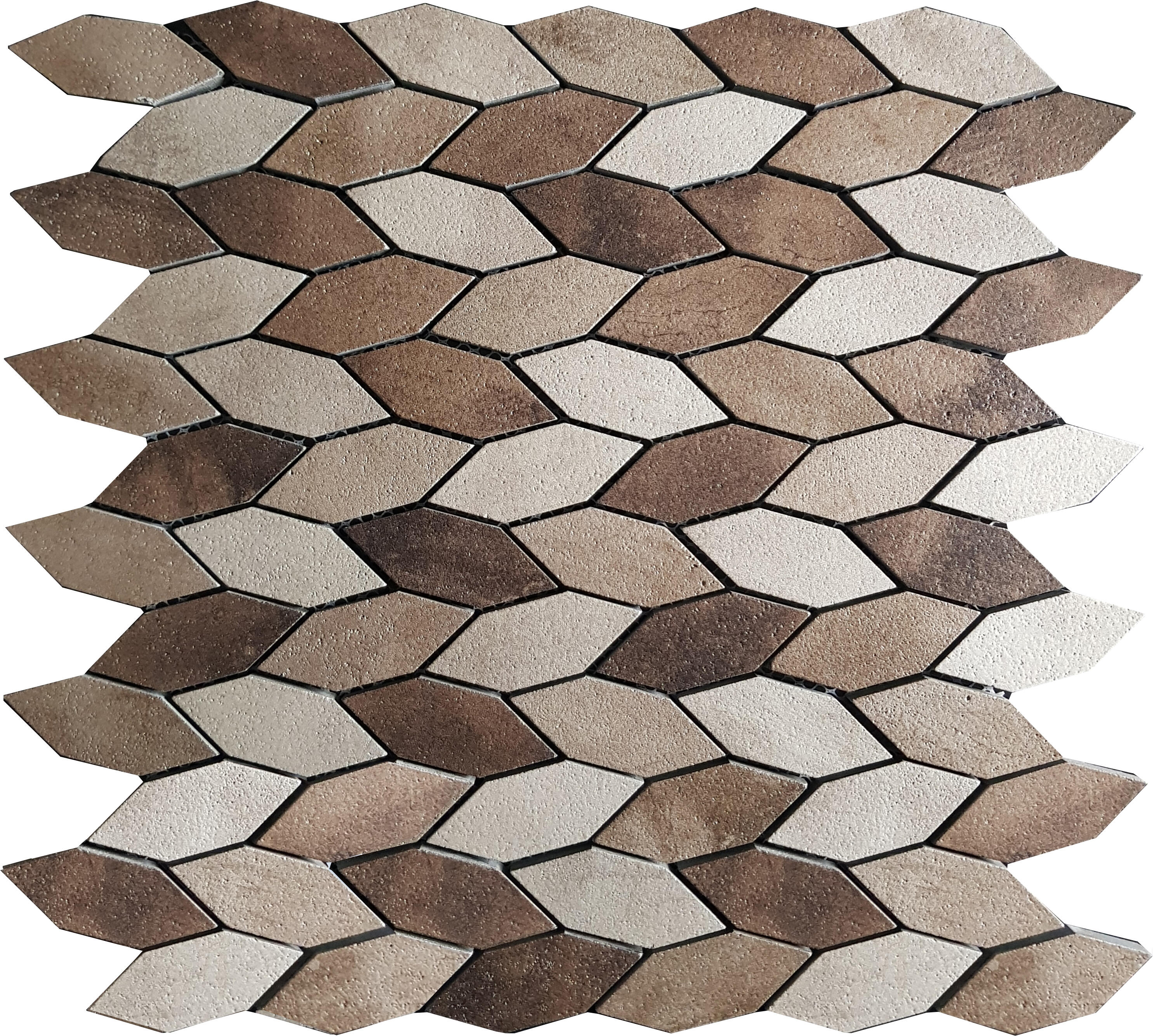MOSAIQUE 30.5 X 30.5 CM HEXA LONG METAL BEIGE | Bricoman