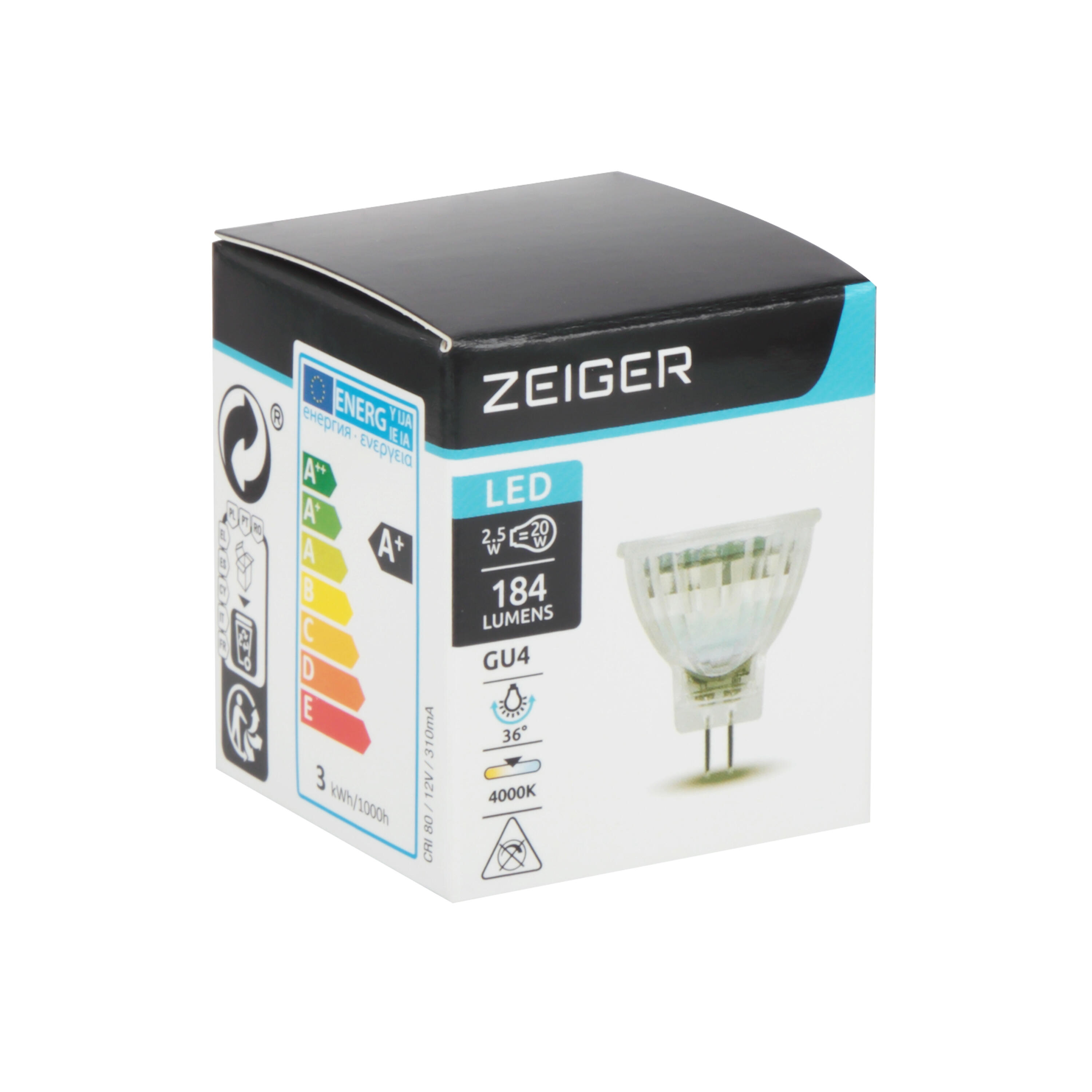 Ampoule GU4 MR11 184Lm 4000K - ZEIGER | Bricoman