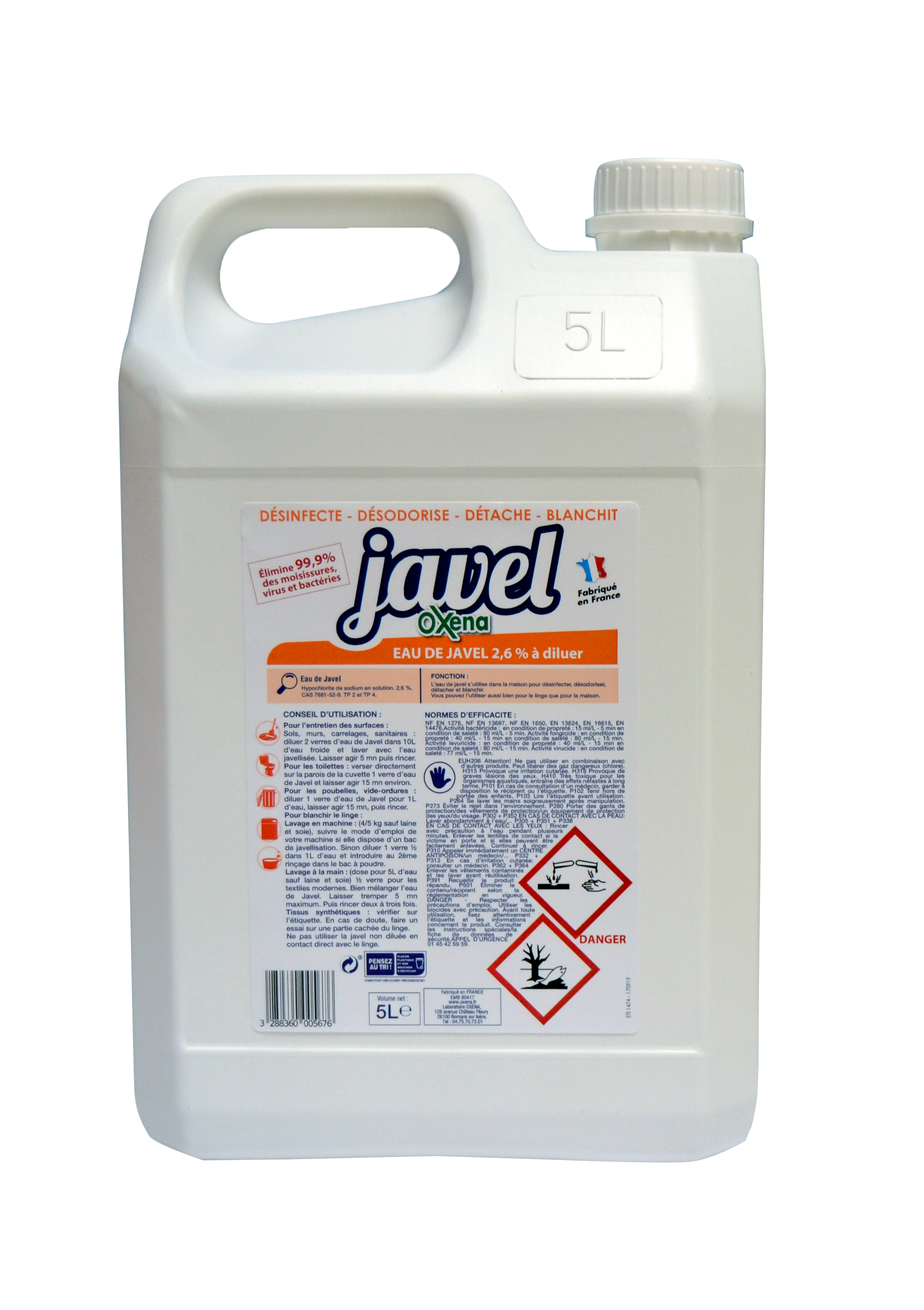 EAU DE JAVEL 2,6% 5L | Bricoman