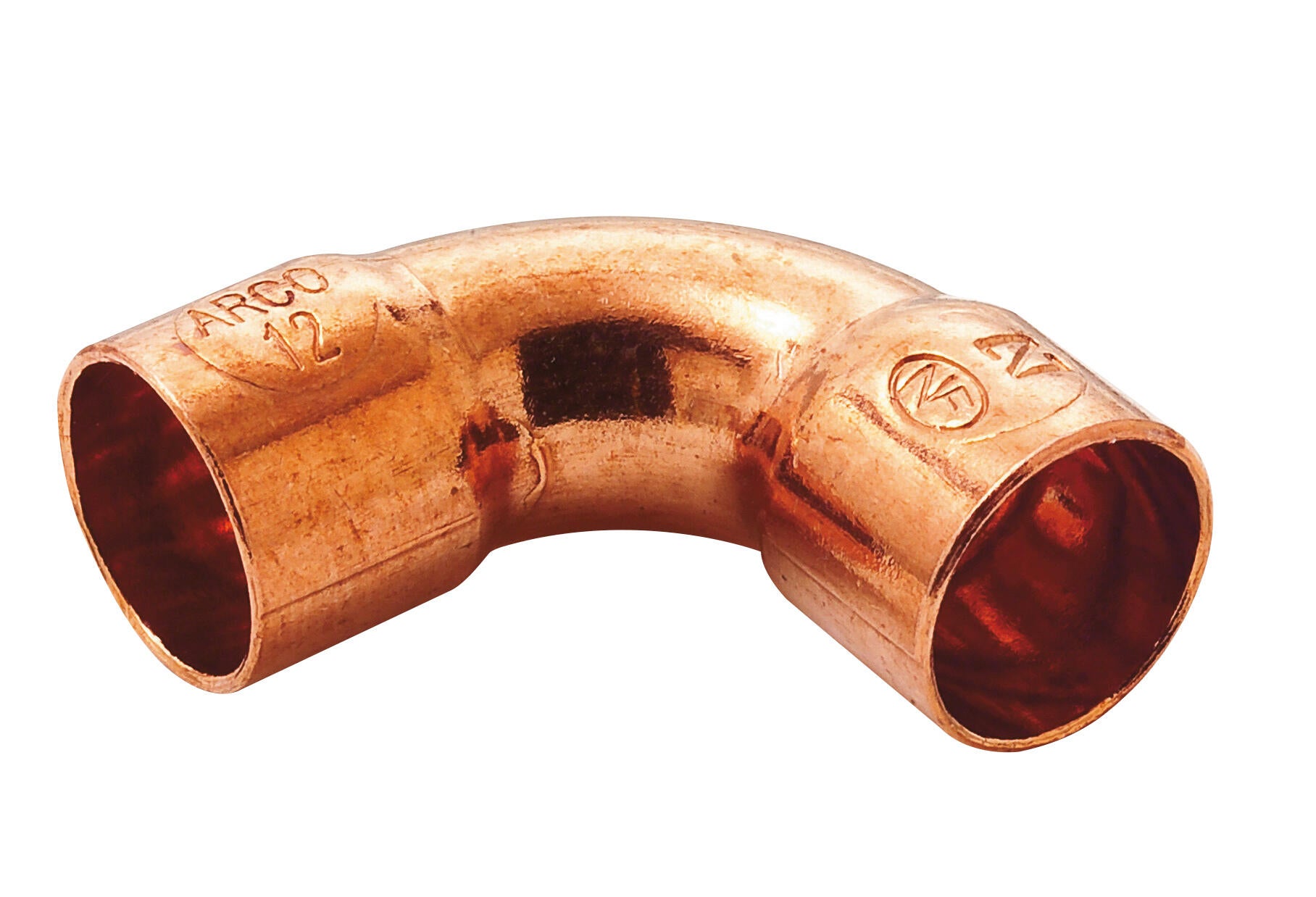Raccord coude 90° grand rayon femelle cuivre Diam.16 mm | Bricoman