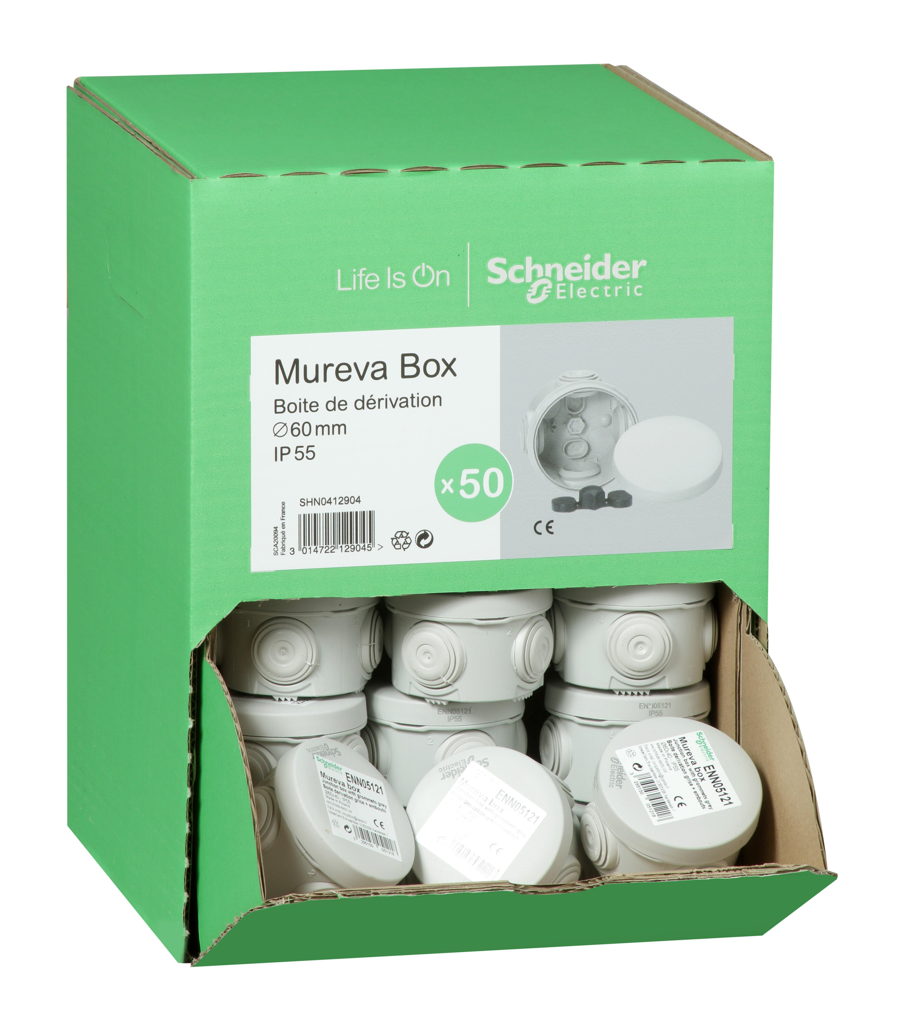50 boîtes de dérivation Diam.60 mm Mureva - SCHNEIDER ELECTRIC | Bricoman