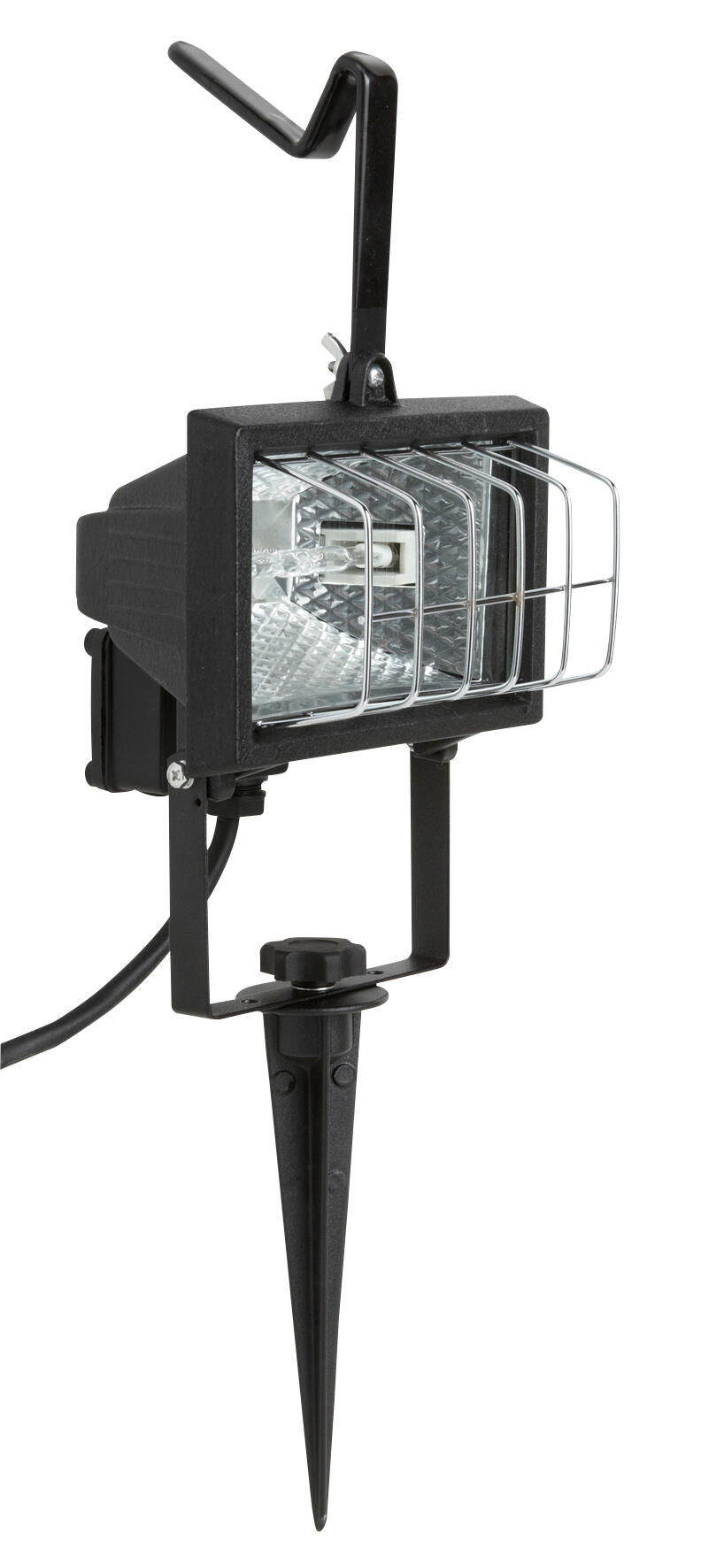 Projecteur halogene a piquer 120w noir | Bricoman