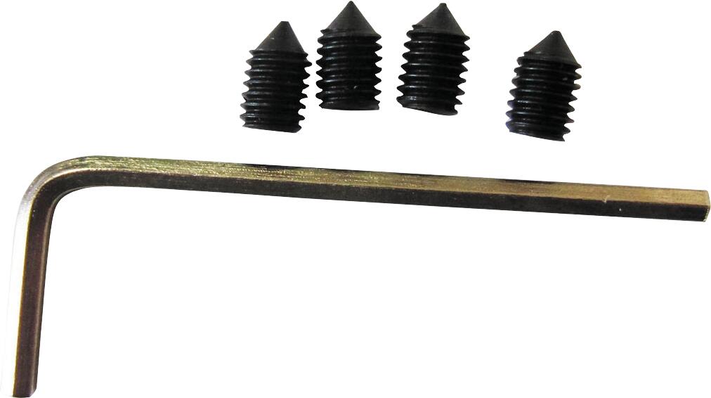 Vis pointeau m6 + 1 clé acier nickelé x4 | Bricoman