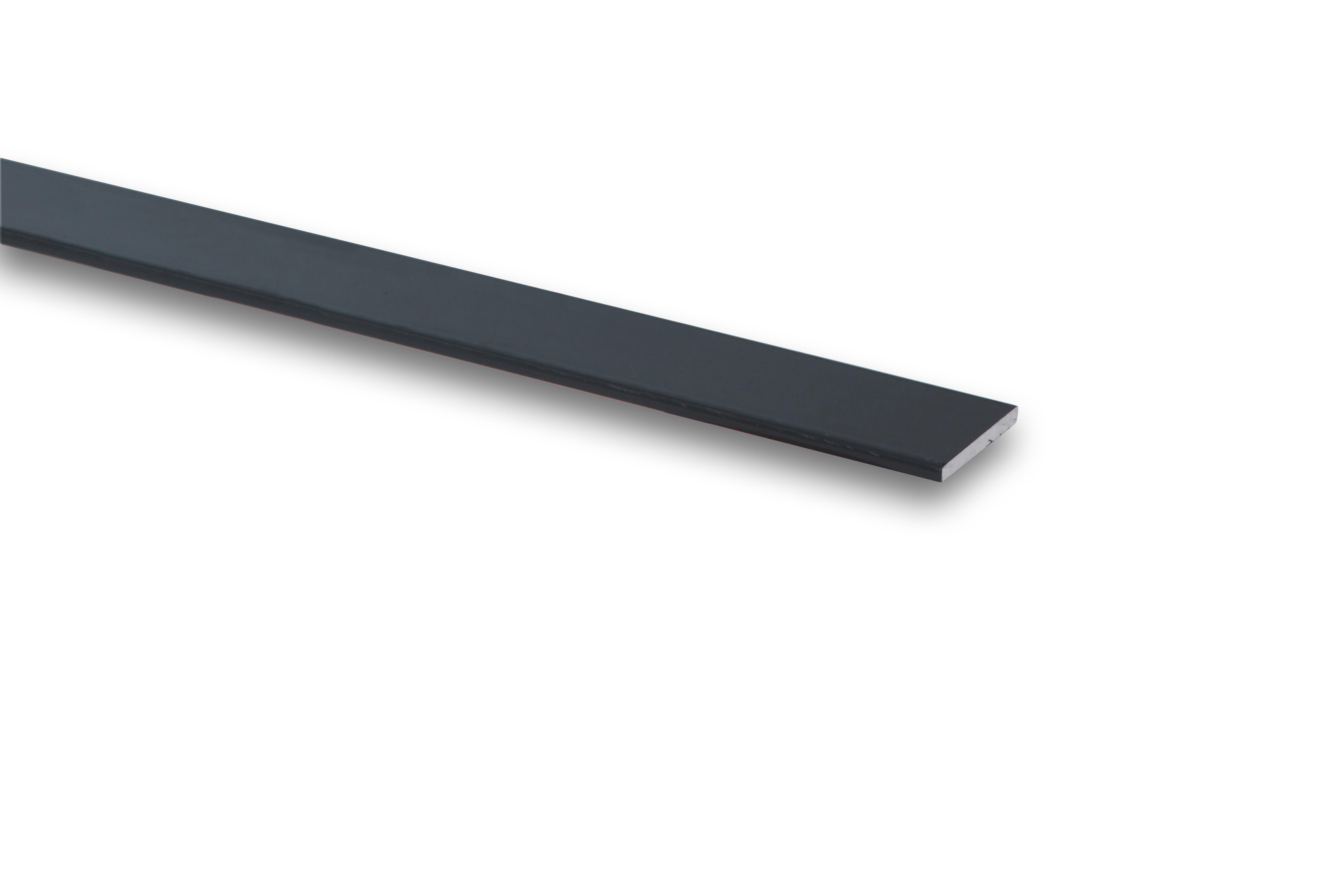 Profilé plat aluminium gris anthracite 20x2mm L.2,5 m - CQFD | Bricoman