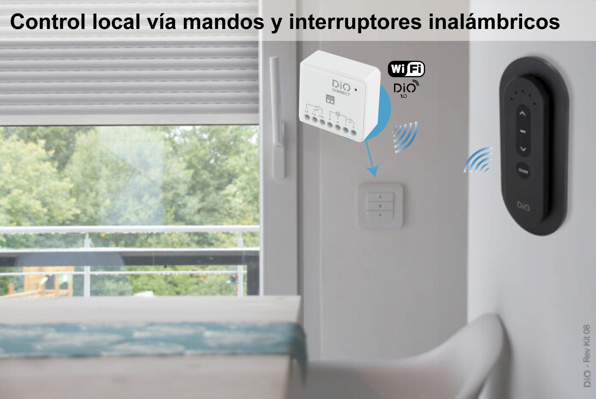 Kit módulo de persiana programable + mando a distancia DIO Connect ...