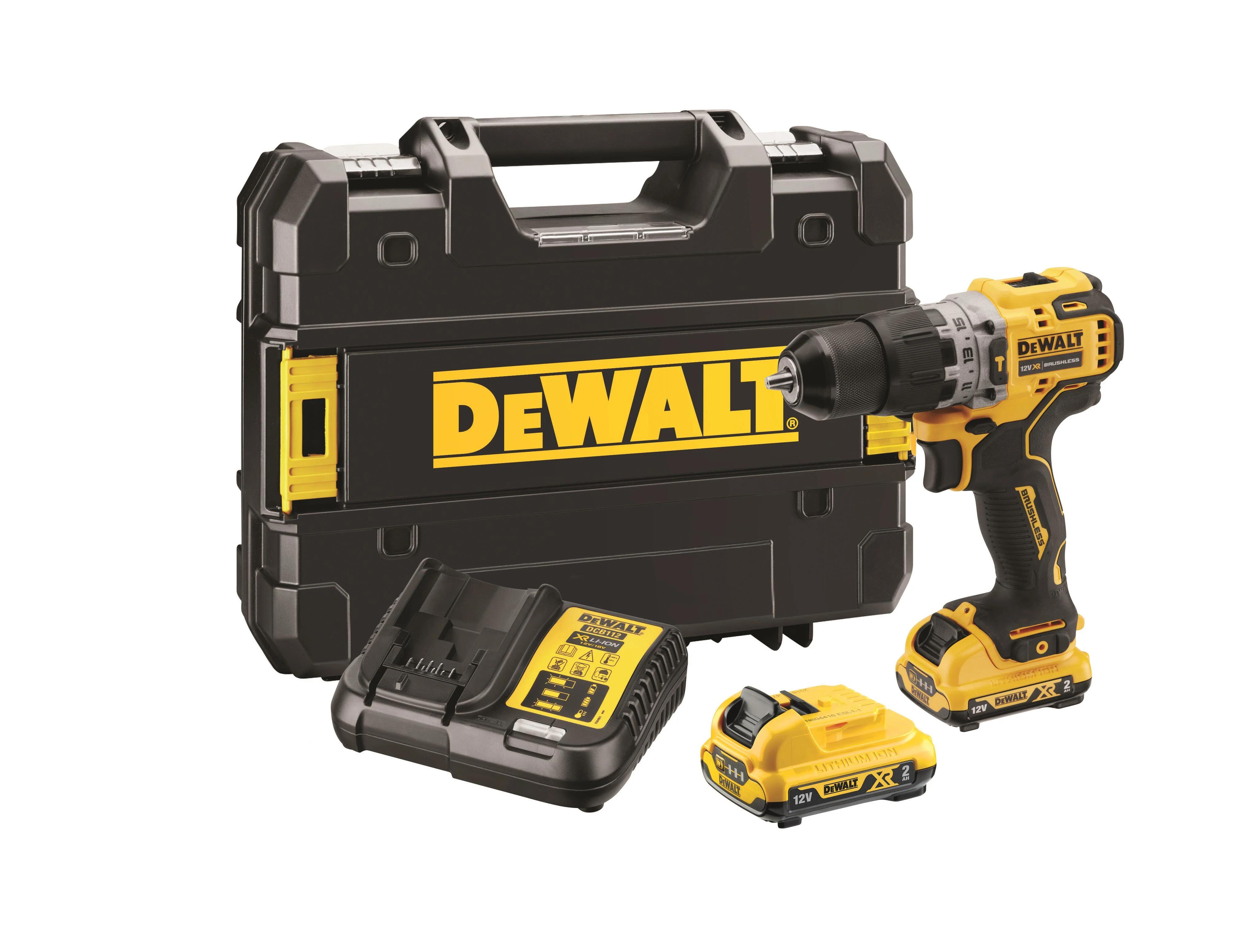 Taladro percutor batería brushless DEWALT dcd706d2, 2 baterías de 2Ah ...