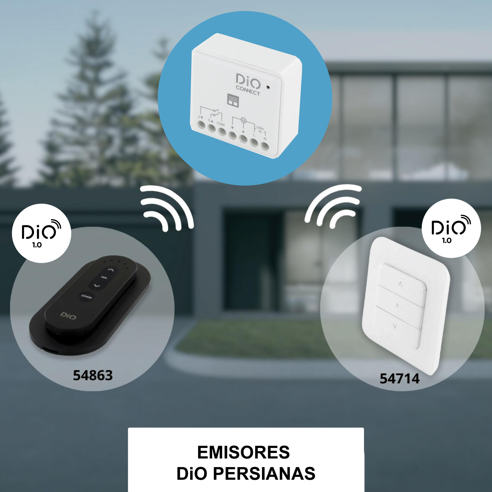 Kit módulo de persiana programable + mando a distancia DIO Connect ...