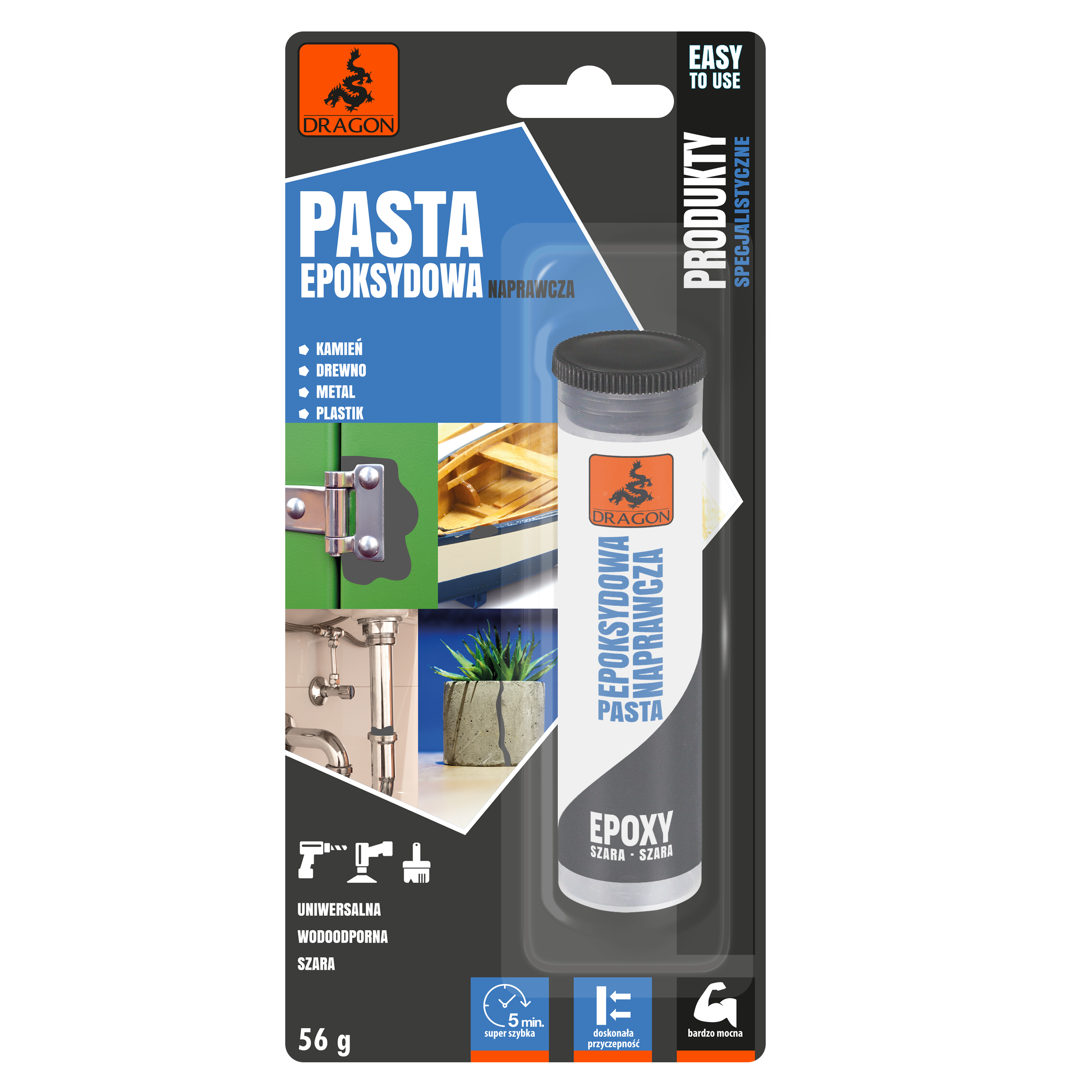 Pasta epoksydowa naprawcza 56 g Dragon - Leroy Merlin