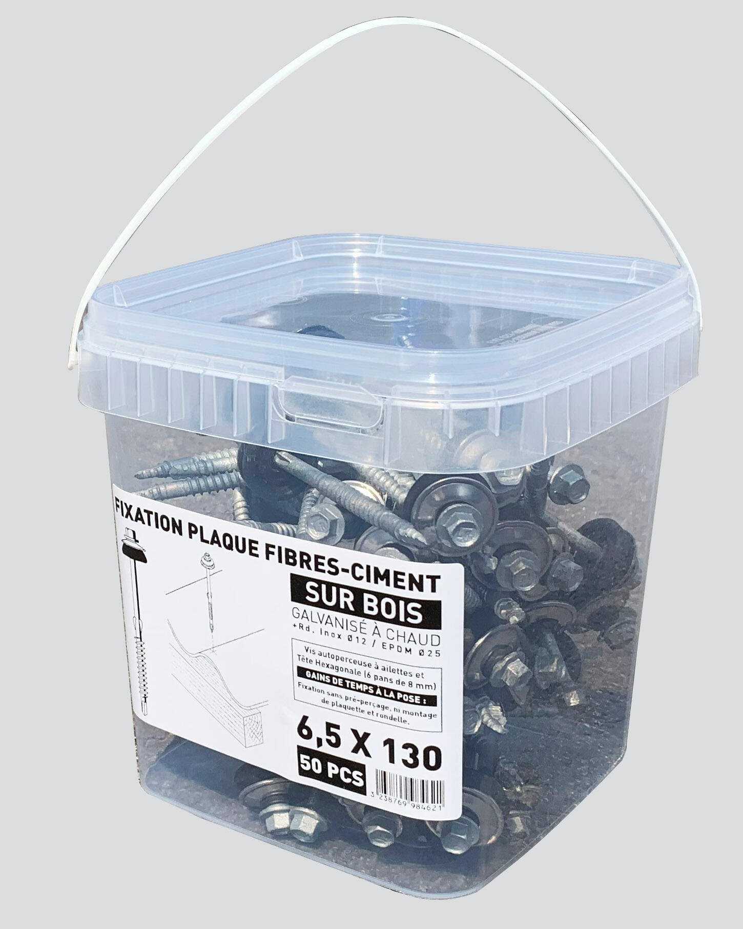 Vis bois inox A2 Diam. 6,5 x 130 mm Seau de 50 - VISSAL | Bricoman