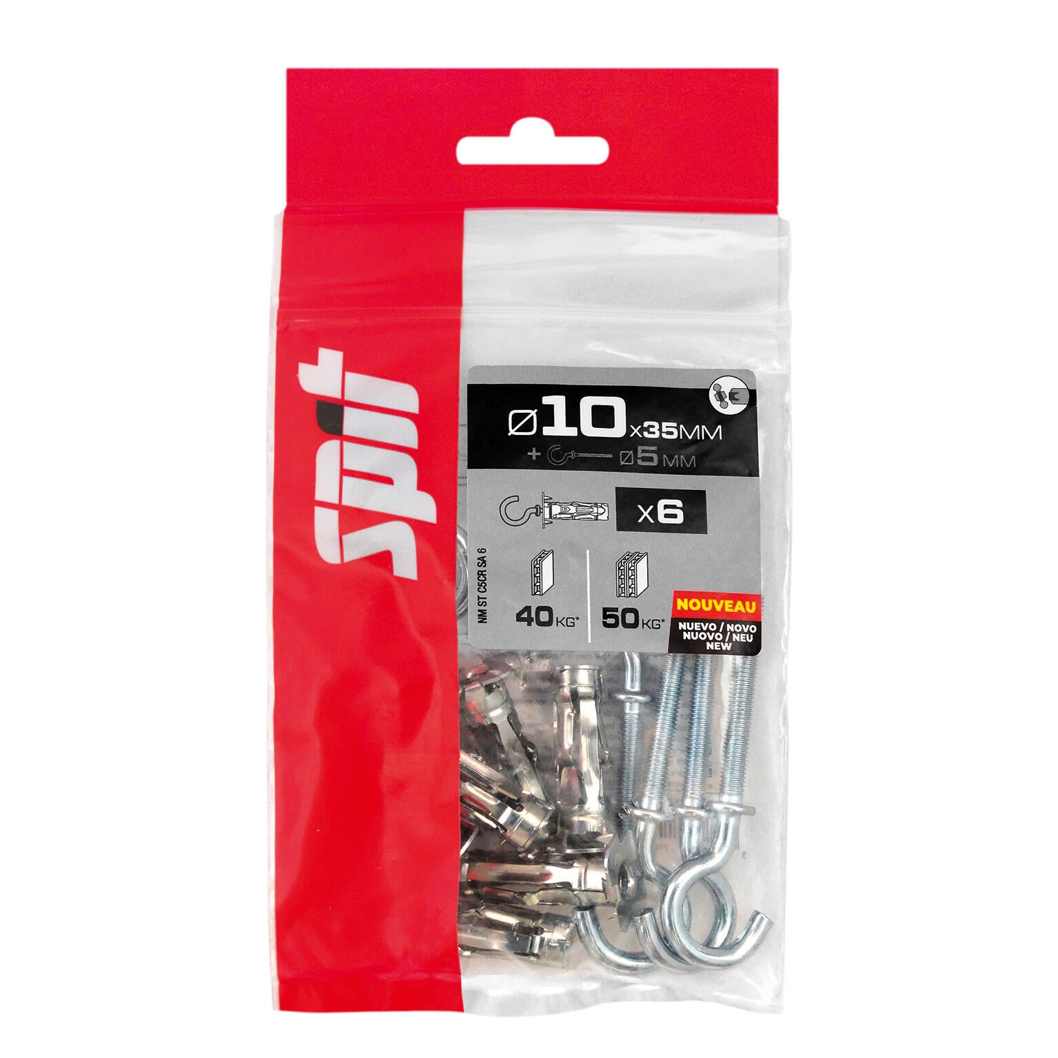 Cheville à expansion pour matériaux creux Diam.10 mm x 35 mm - SPIT ...