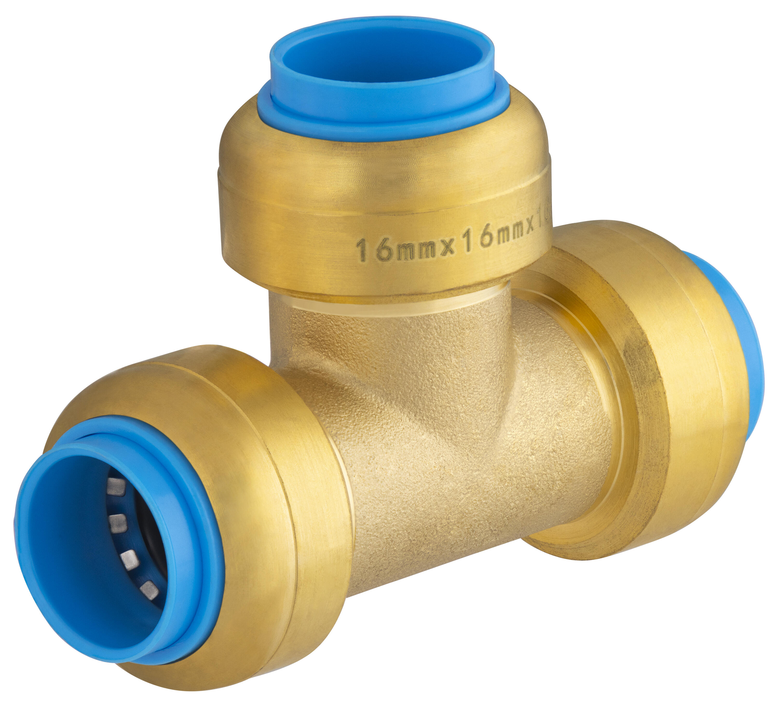 Raccord té universel cuivre / multicouche / PER automatique Diam.16 mm - TOUT PUSH | Bricoman