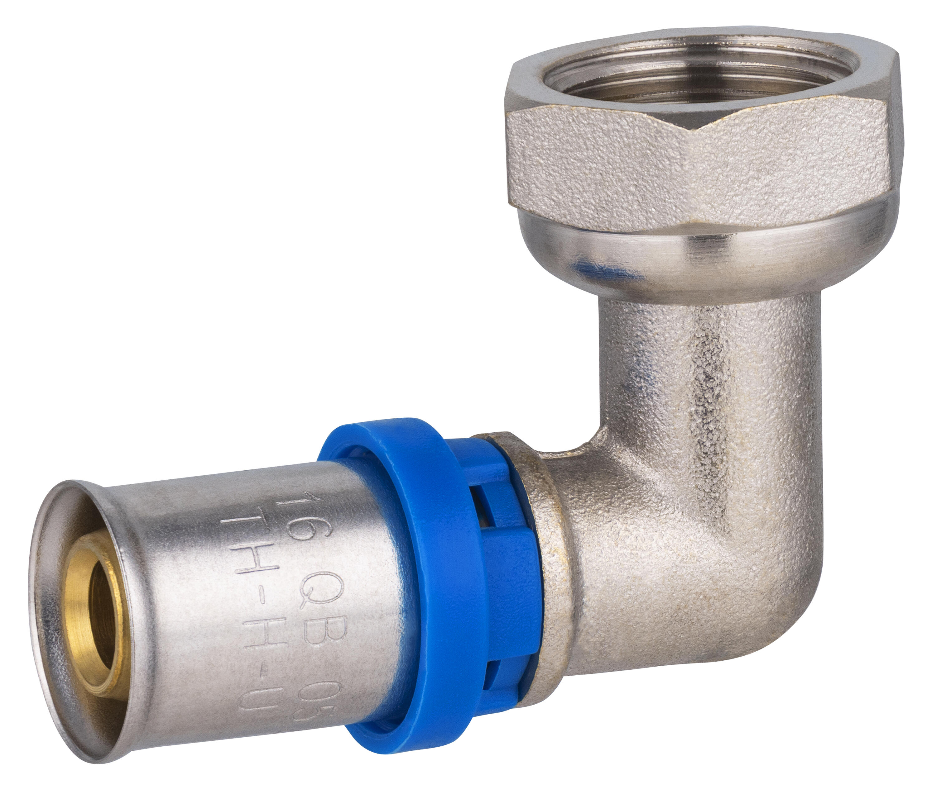 Raccord coude femelle F.15x21(1/2'') multicouche à sertir Diam.16 mm | Bricoman