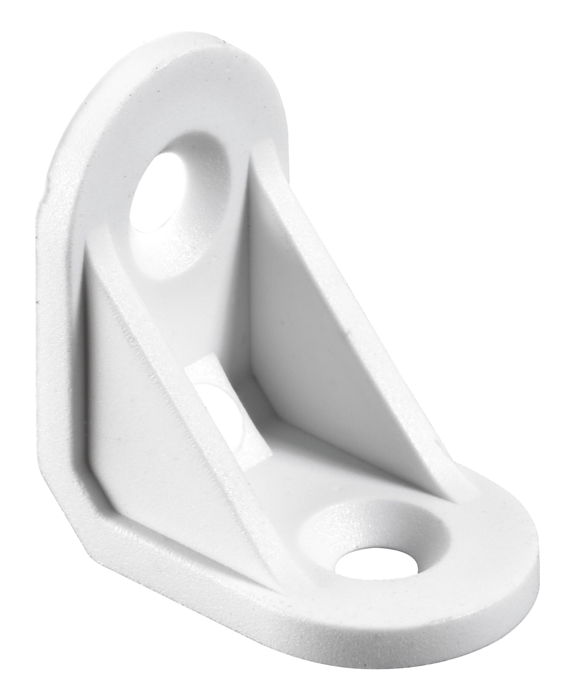 Equerre plastique blanc 24 x 24 x 15 mm | Bricoman