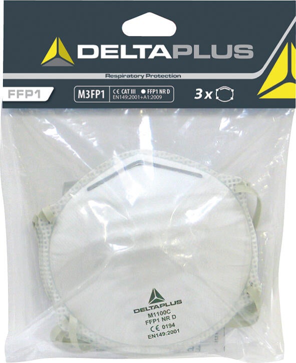 Masque respiratoire jetable FFP1 lot de 3 - DELTA PLUS | Bricoman