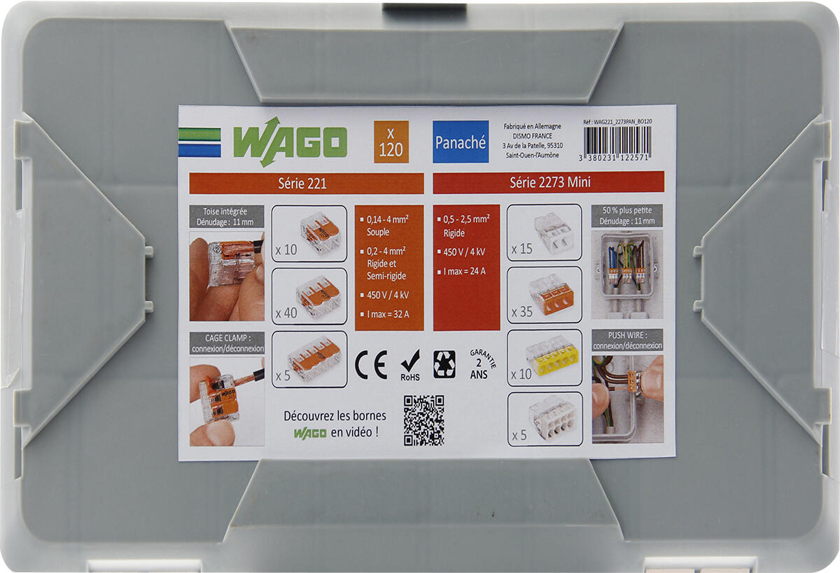 Valisette 120 bornes 2272 221 wago | Bricoman