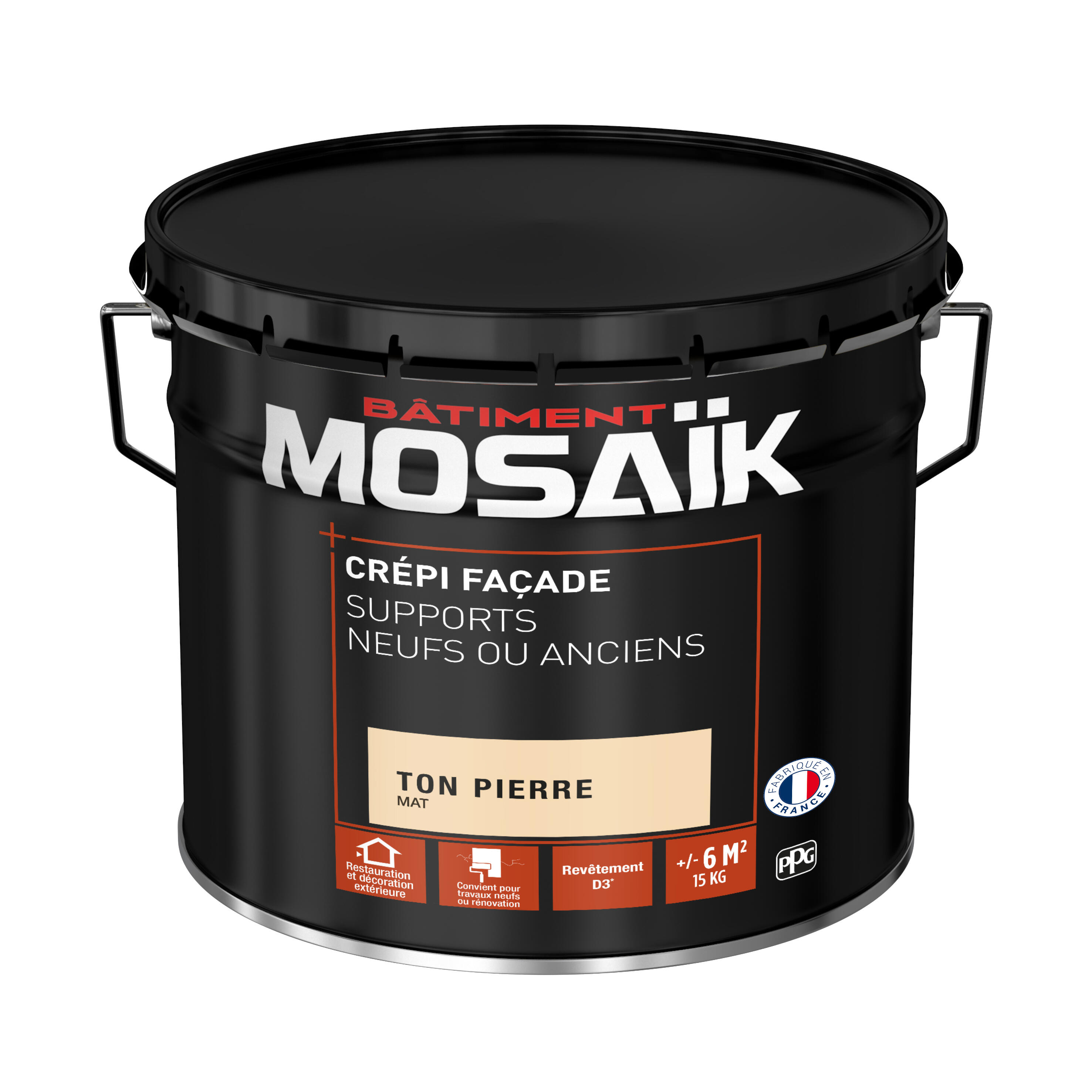 Crépi façade extérieur supports neufs ou anciens acrylique D3 mat ton ...