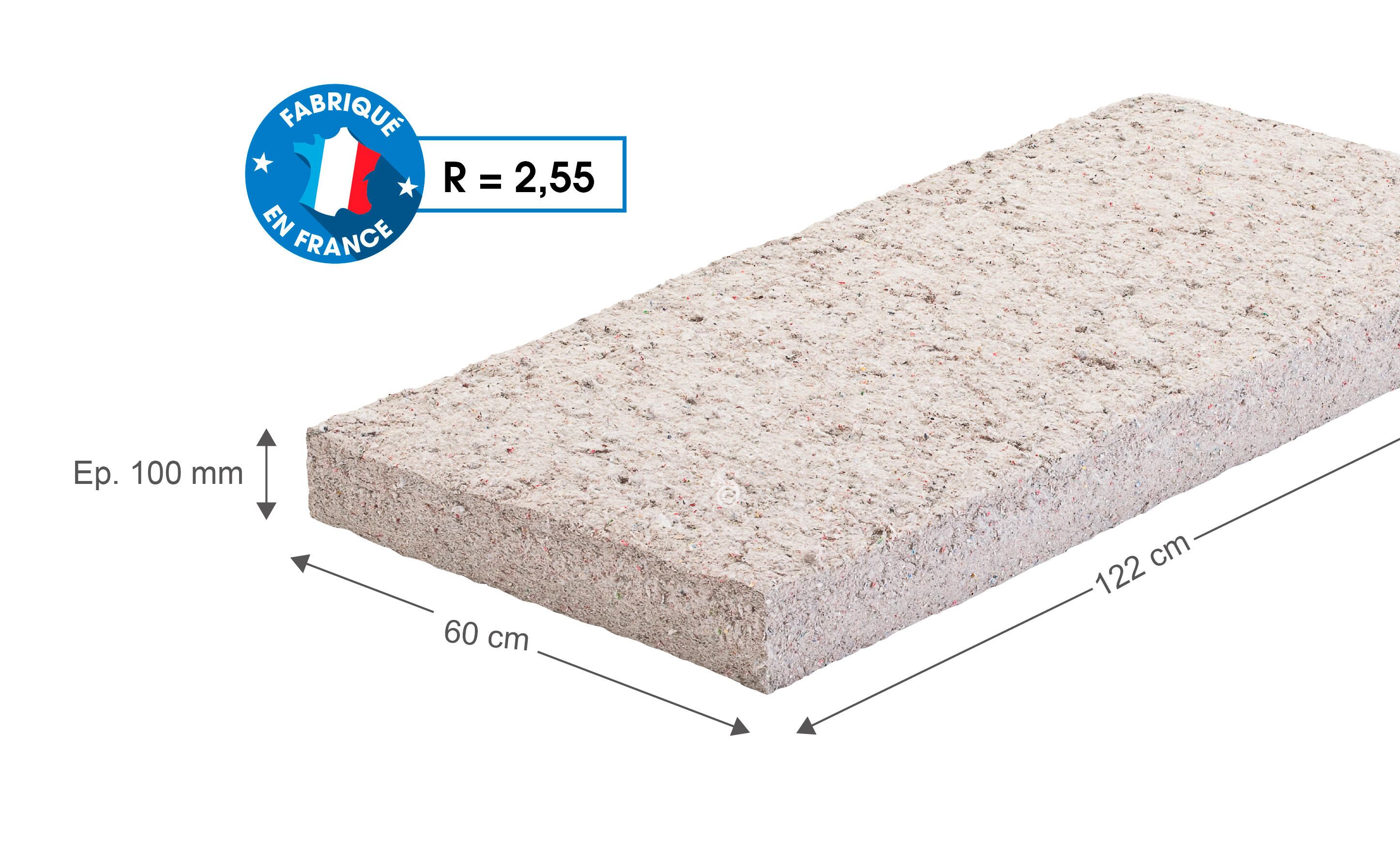 Colis de 6 panneaux isolants de ouate de cellulose SOPREMA® 120x60cm ...