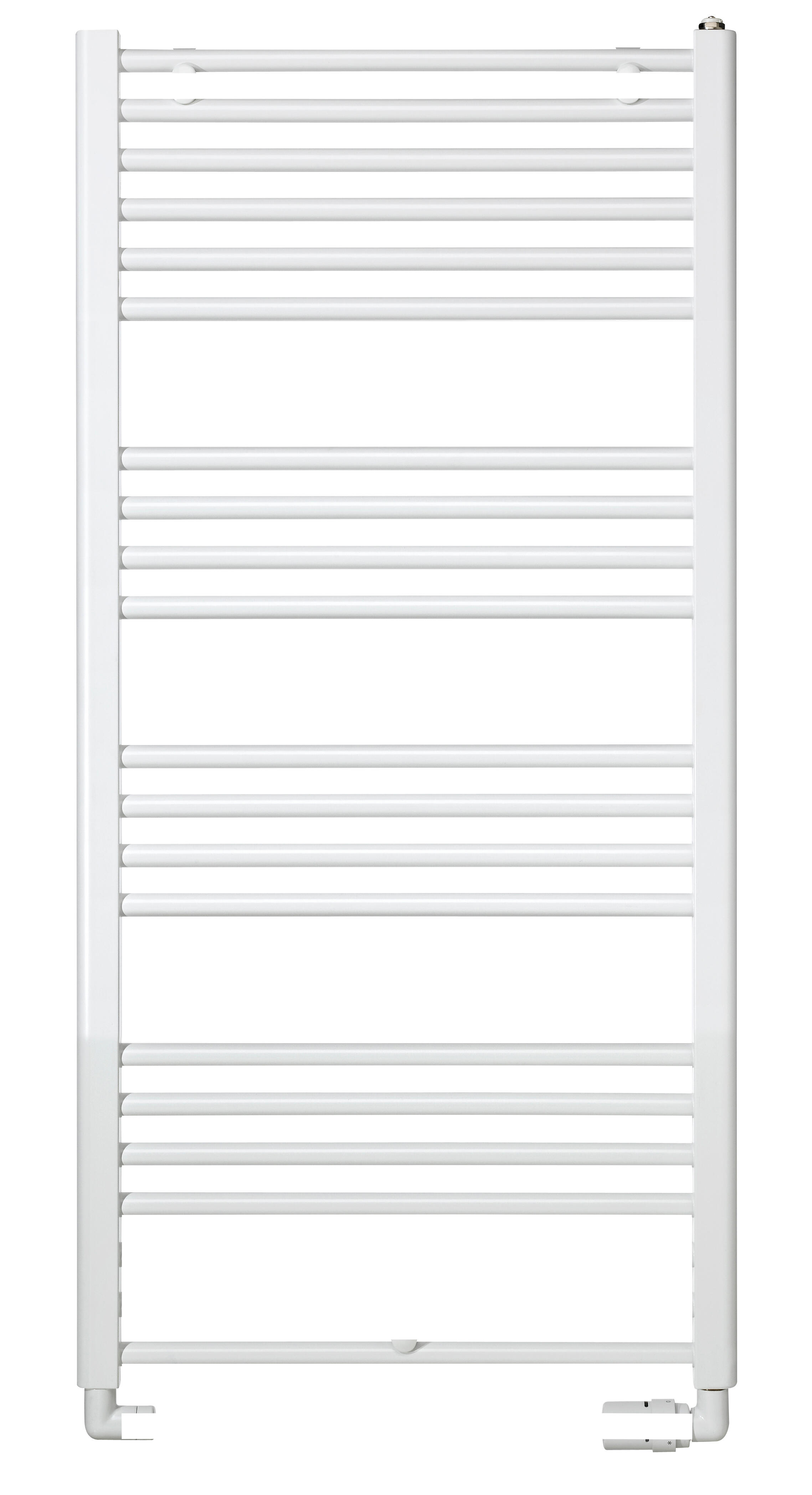 Radiateur sèche-serviettes eau chaude blanc 22 tubes L 500 mm H 1222 mm ...