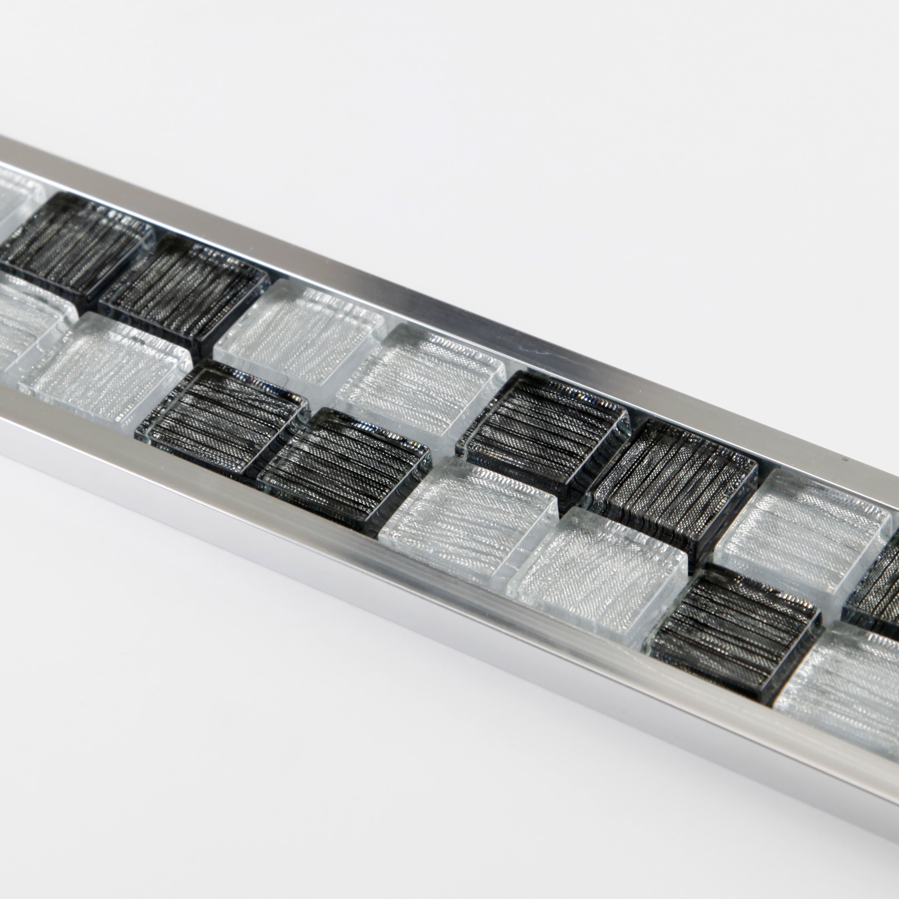 Listel carrelage mural décor alu chromé l.6.6 x L.2.5 cm | Bricoman