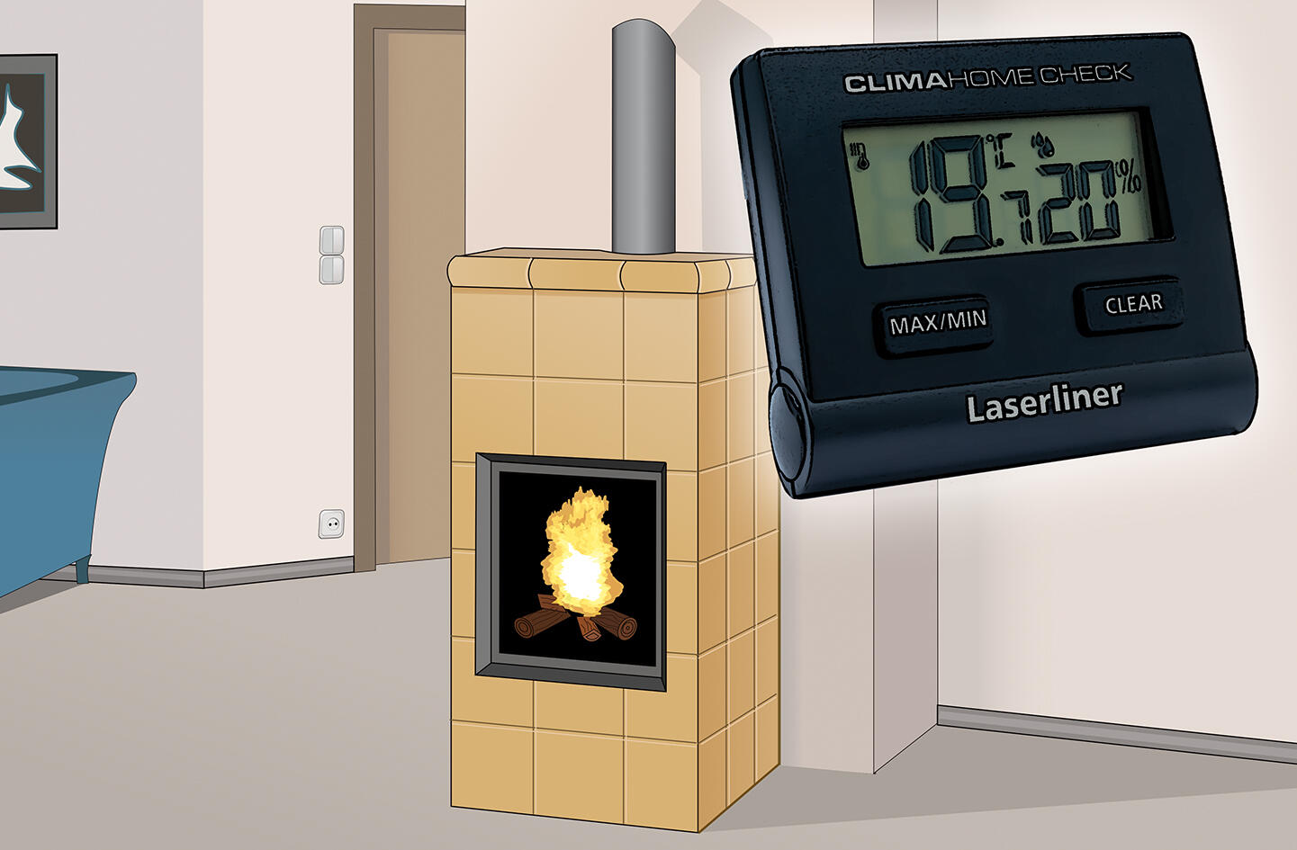 Medidor temp. e higrom. climahomecheck | Leroy Merlin