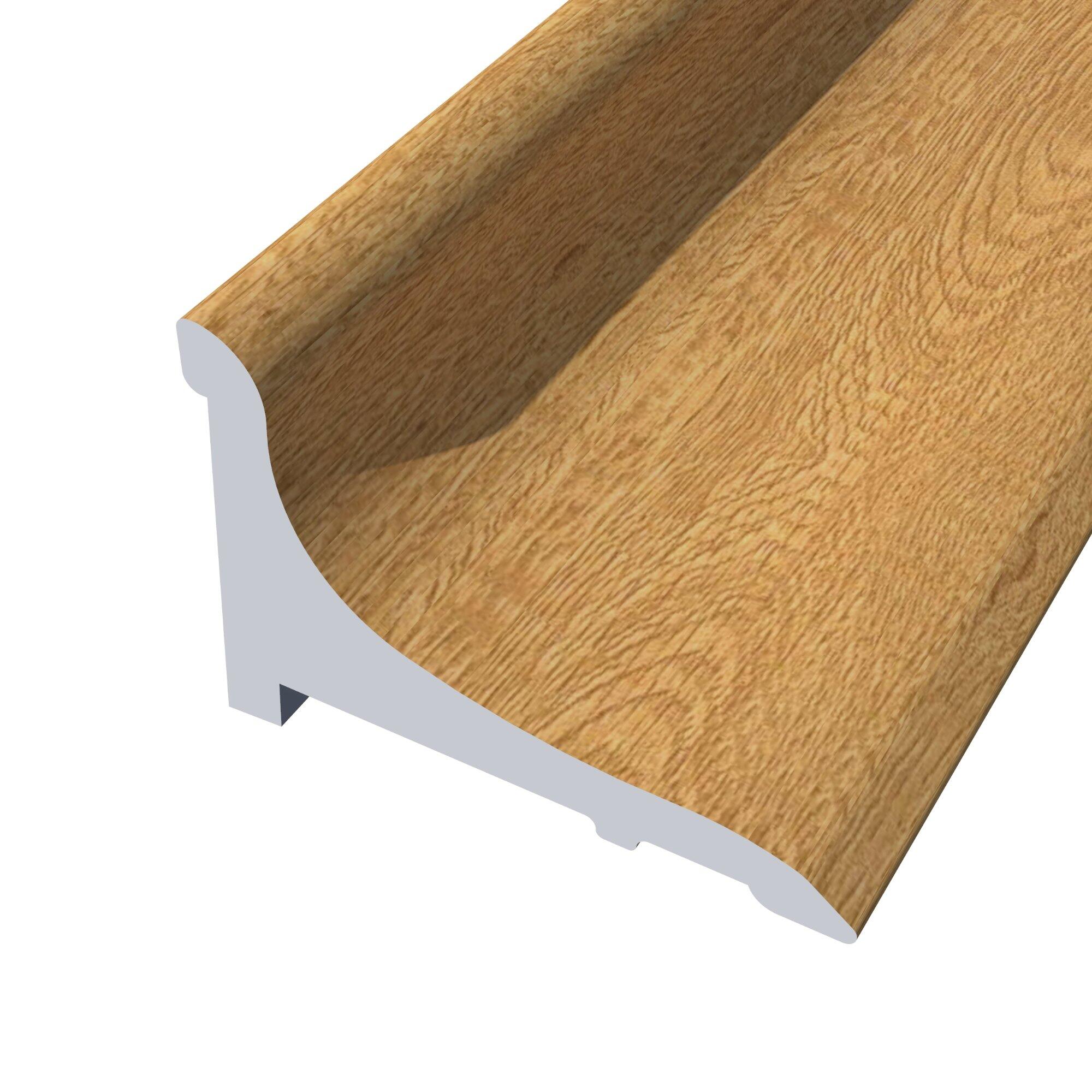 Pack de 5 junquillos de aluminio color roble rústico de 16x11x2200mm ...